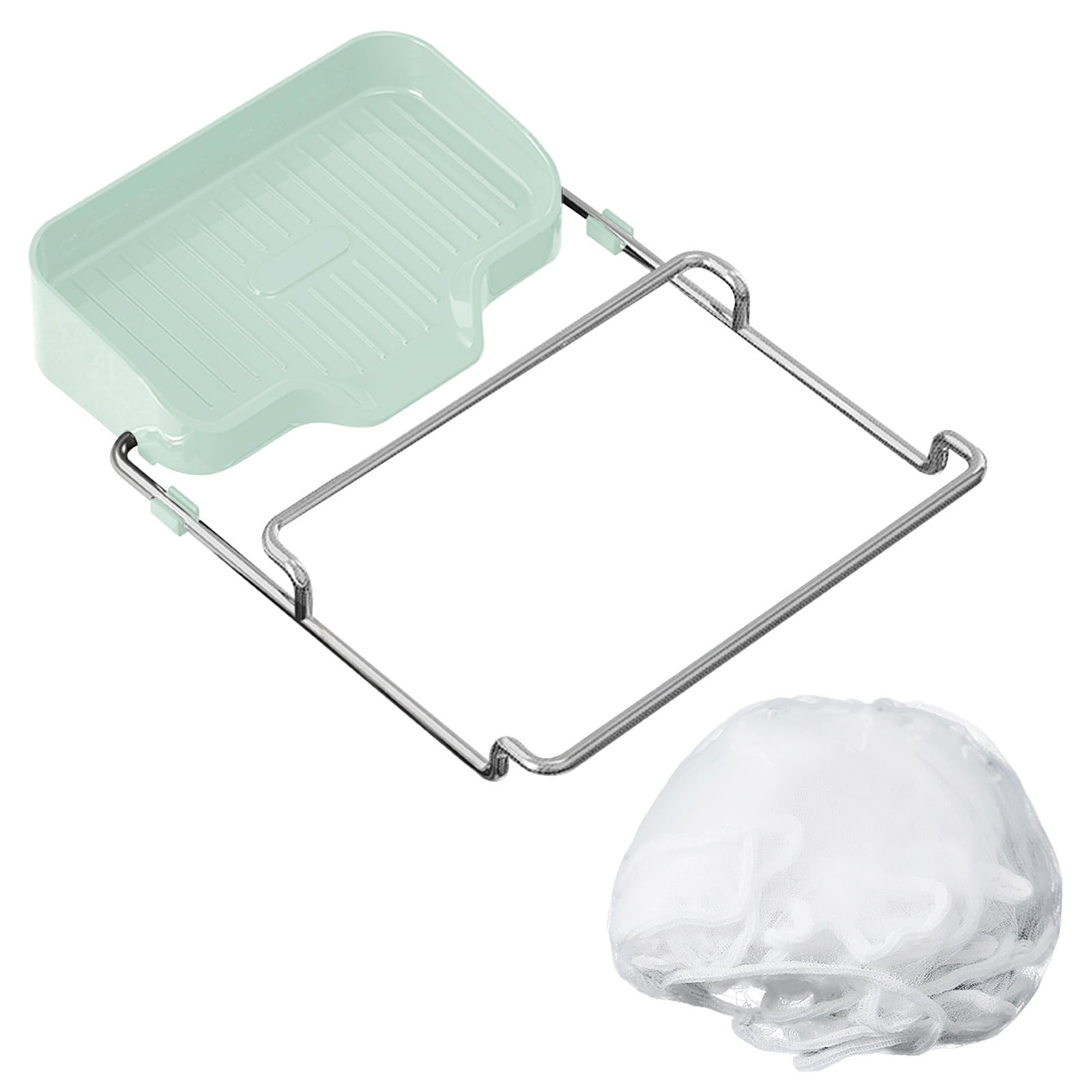 WNFJR Kitchen Sink Strainer with Self-Draining Sponge Holder, Stainless ...