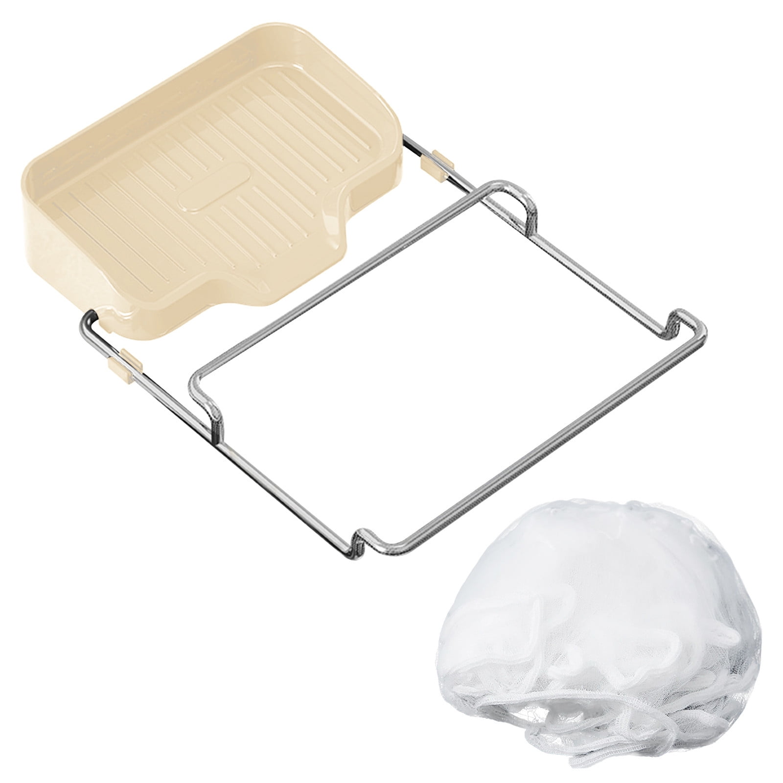 WNFJR Kitchen Sink Strainer with Self-Draining Sponge Holder, Stainless ...