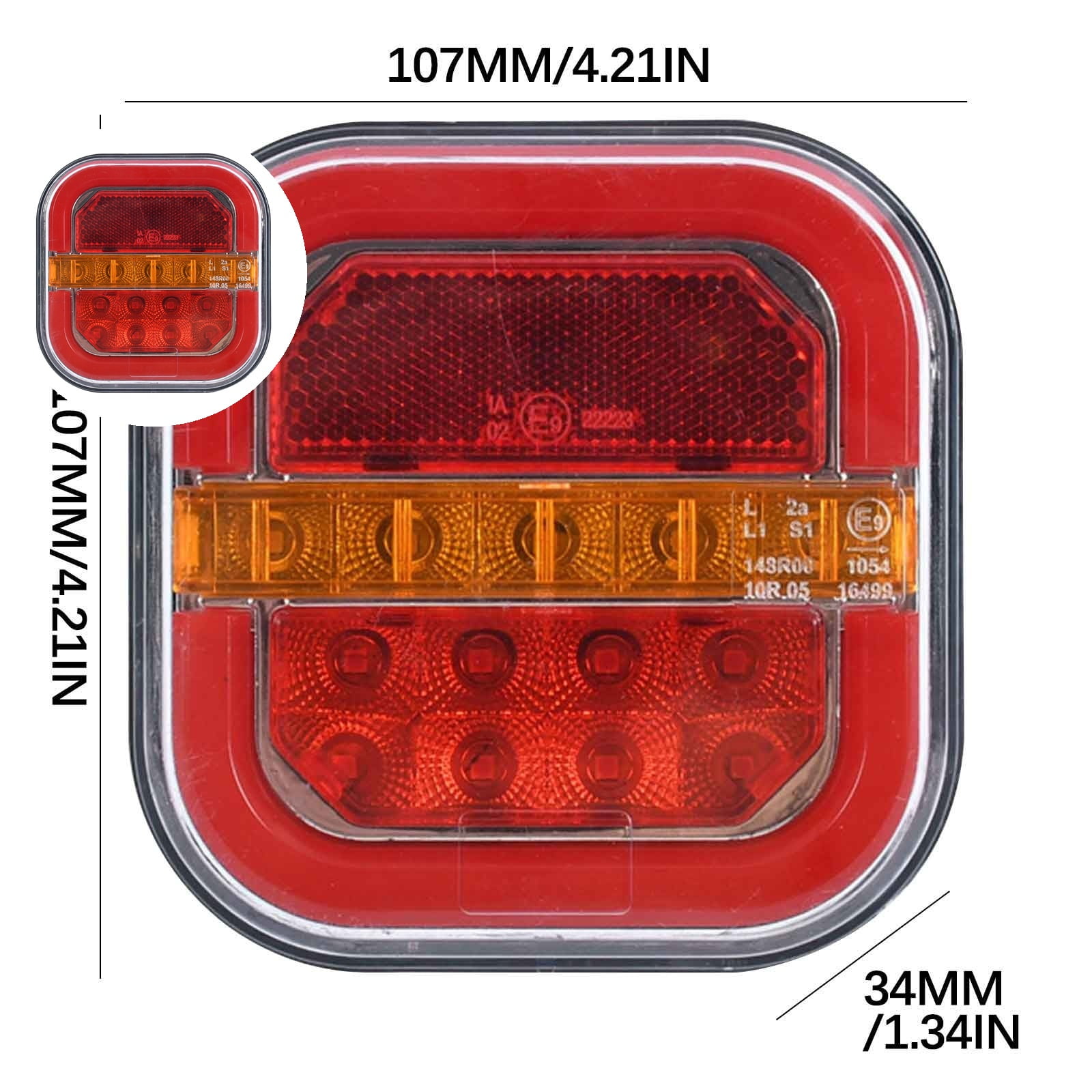 WNFJR LED Trailer Rear Light | Universal Tail Light for Tow Trucks ...