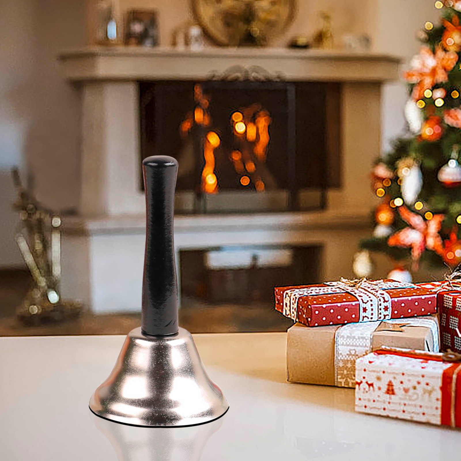 WNFJR Loud Hand Bell, Silver Steel Hand Bells for Adults, Dinner Bells ...