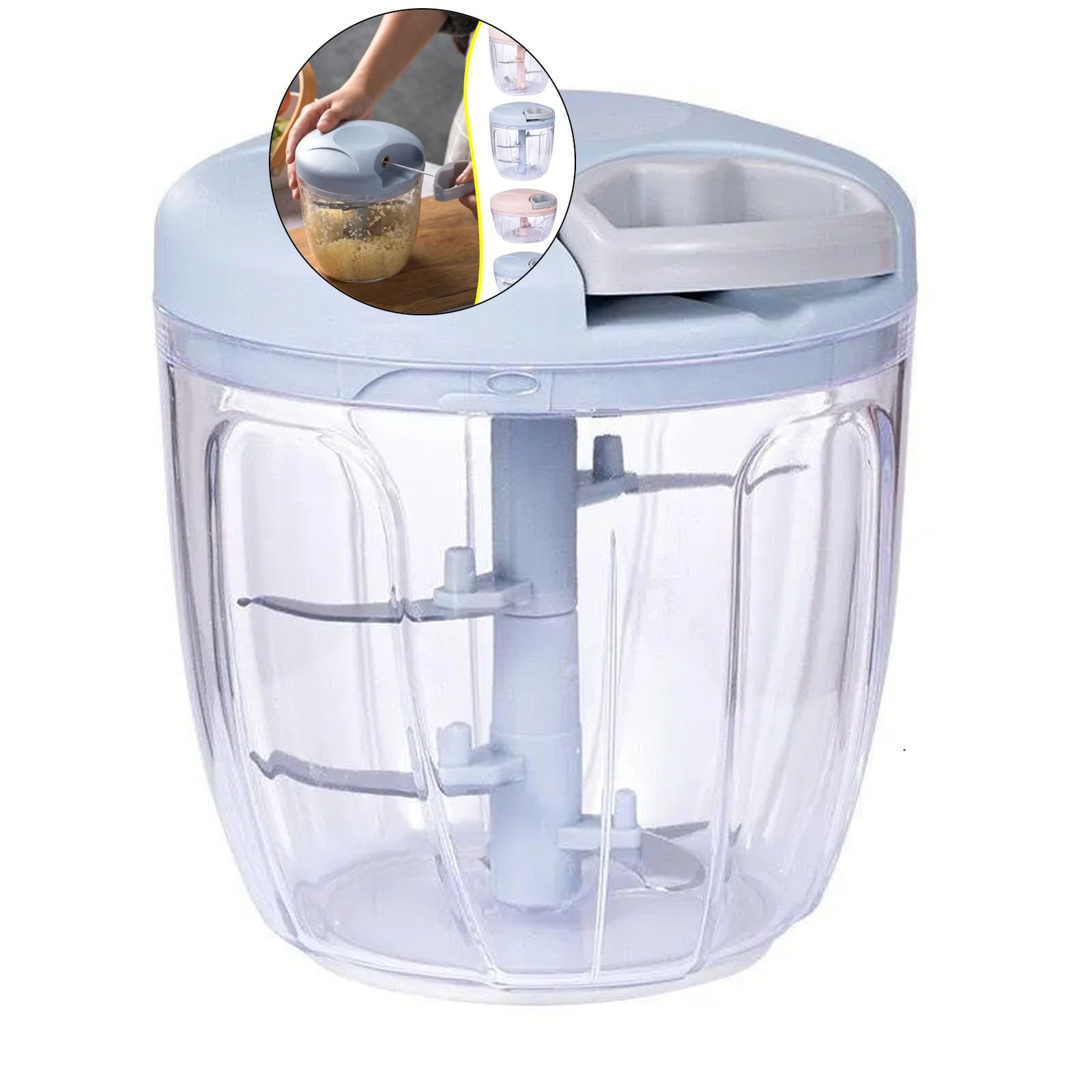 WNFJR Manual Food Chopper & Processor with Hand String Pull, Chopper ...