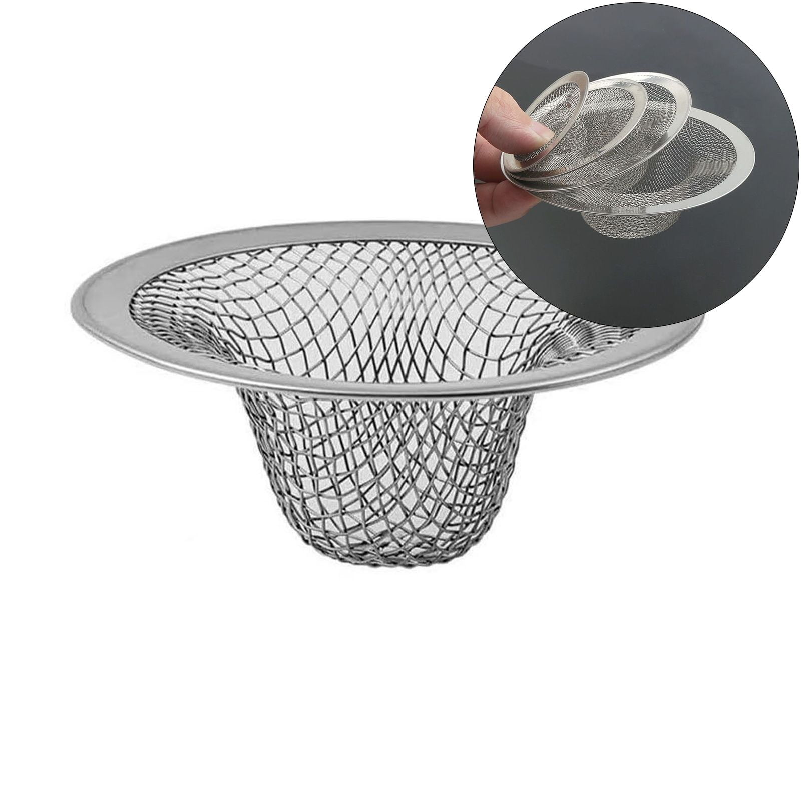 WNFJR Mesh Basket - Kitchen Sink Drain Strainer Stainless Steel Large ...