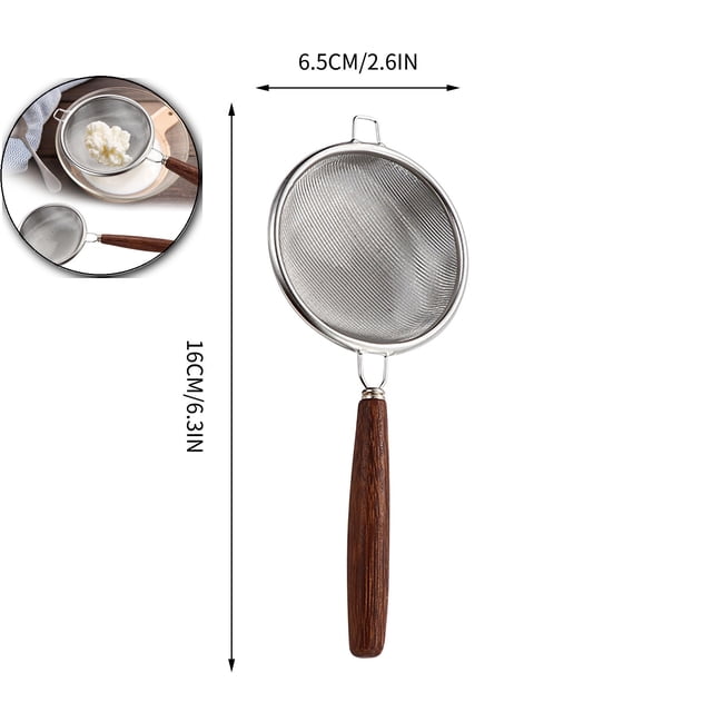WNFJR Mesh Tea Strainer with Handle Stainless Steel Small Sifter for ...