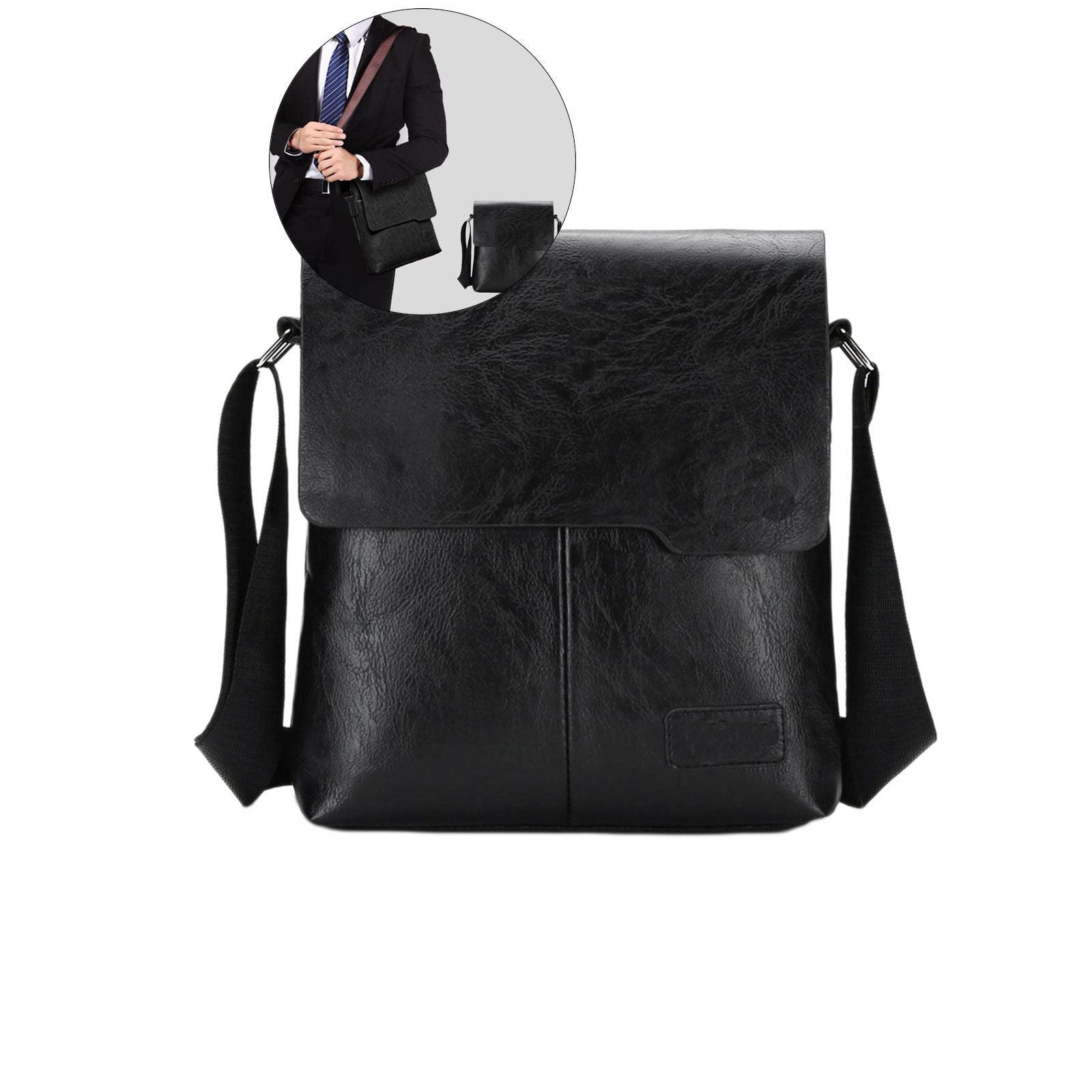 WNFJR Messager Bags for Men Small Men's Shoulder Bag for Men PU Leather ...