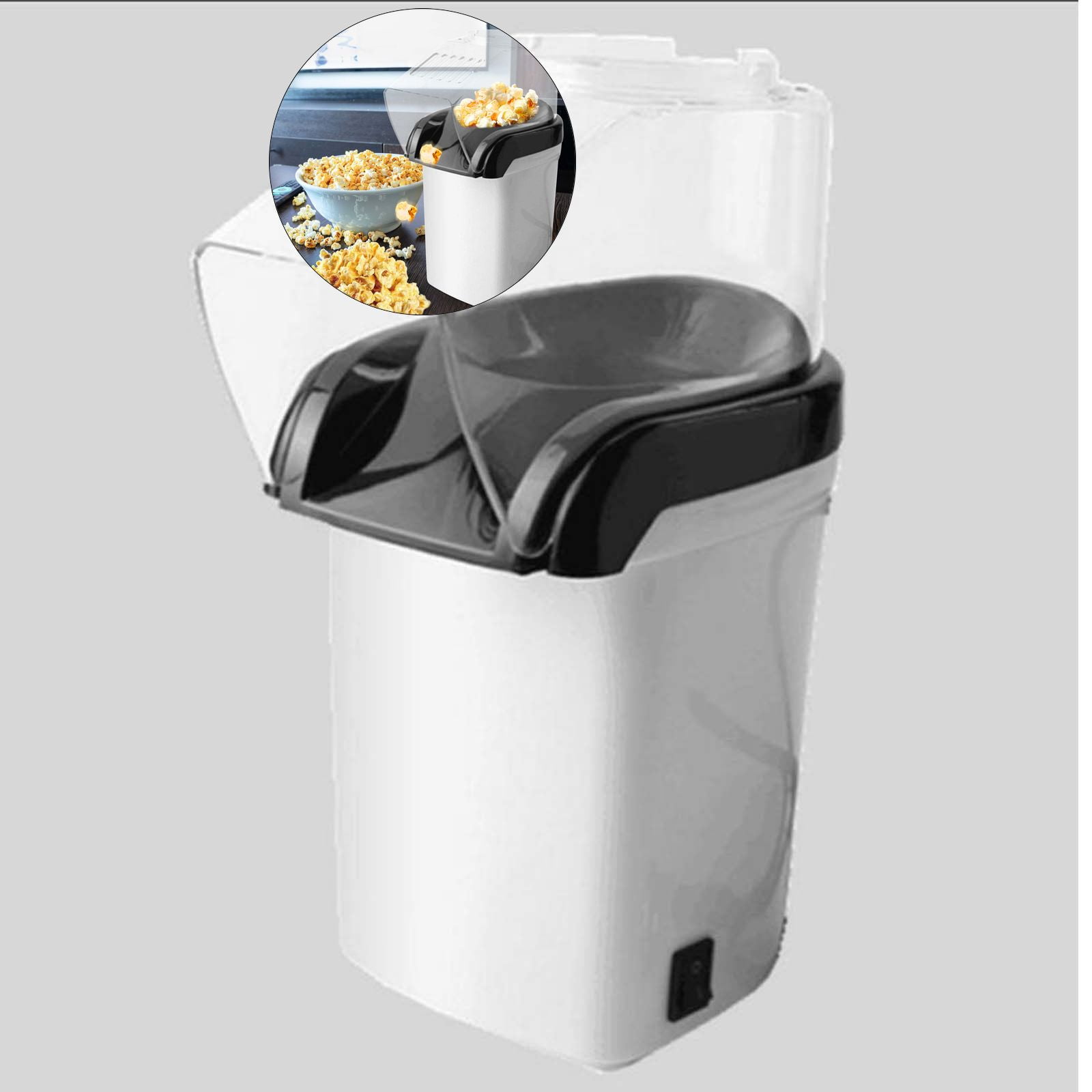 WNFJR Mini Air Popcorn Popper for Home Fast Making Healthy Oil Free ...