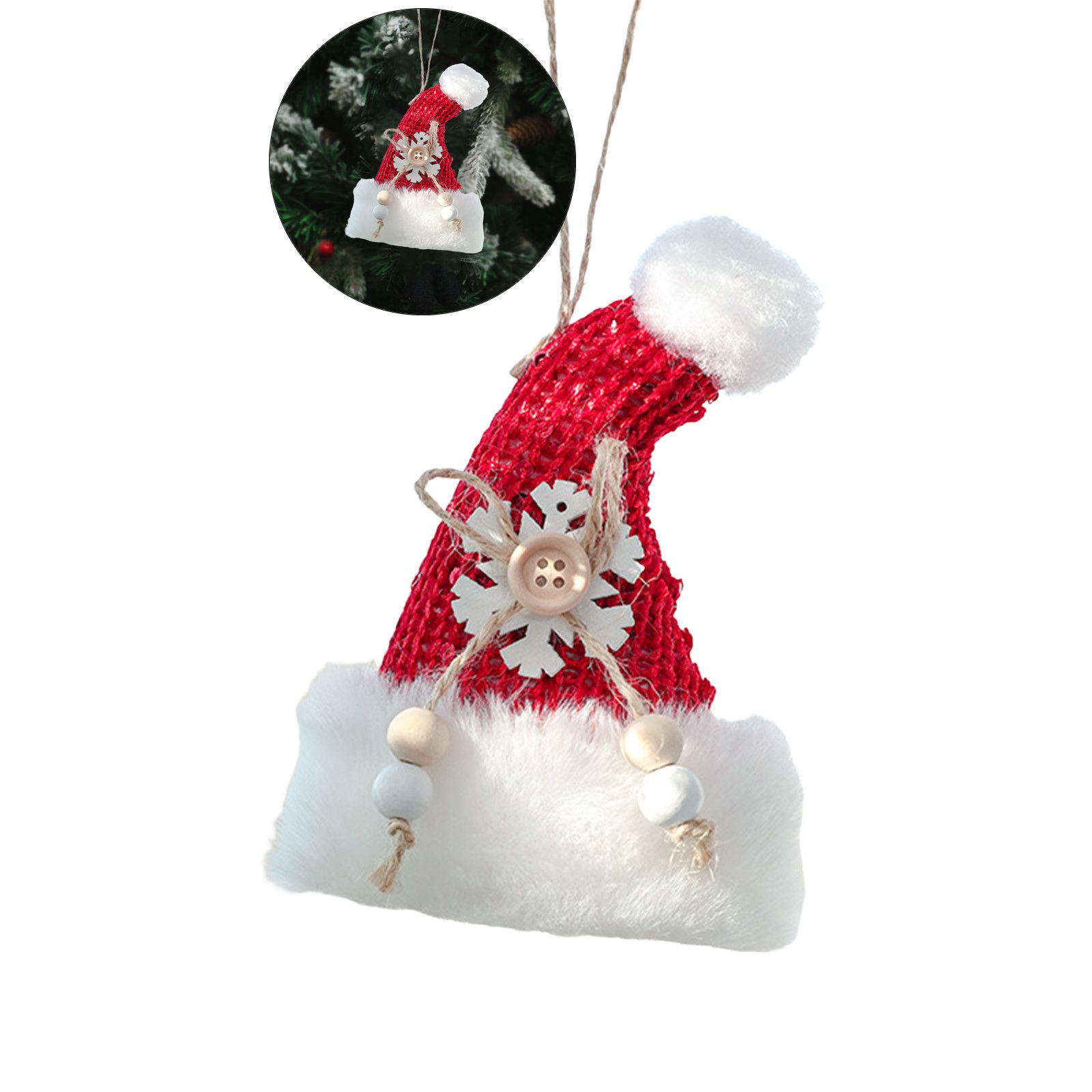 WNFJR Mini Christmas Mitten Ornaments Santa Hat Gloves Christmas Tree ...