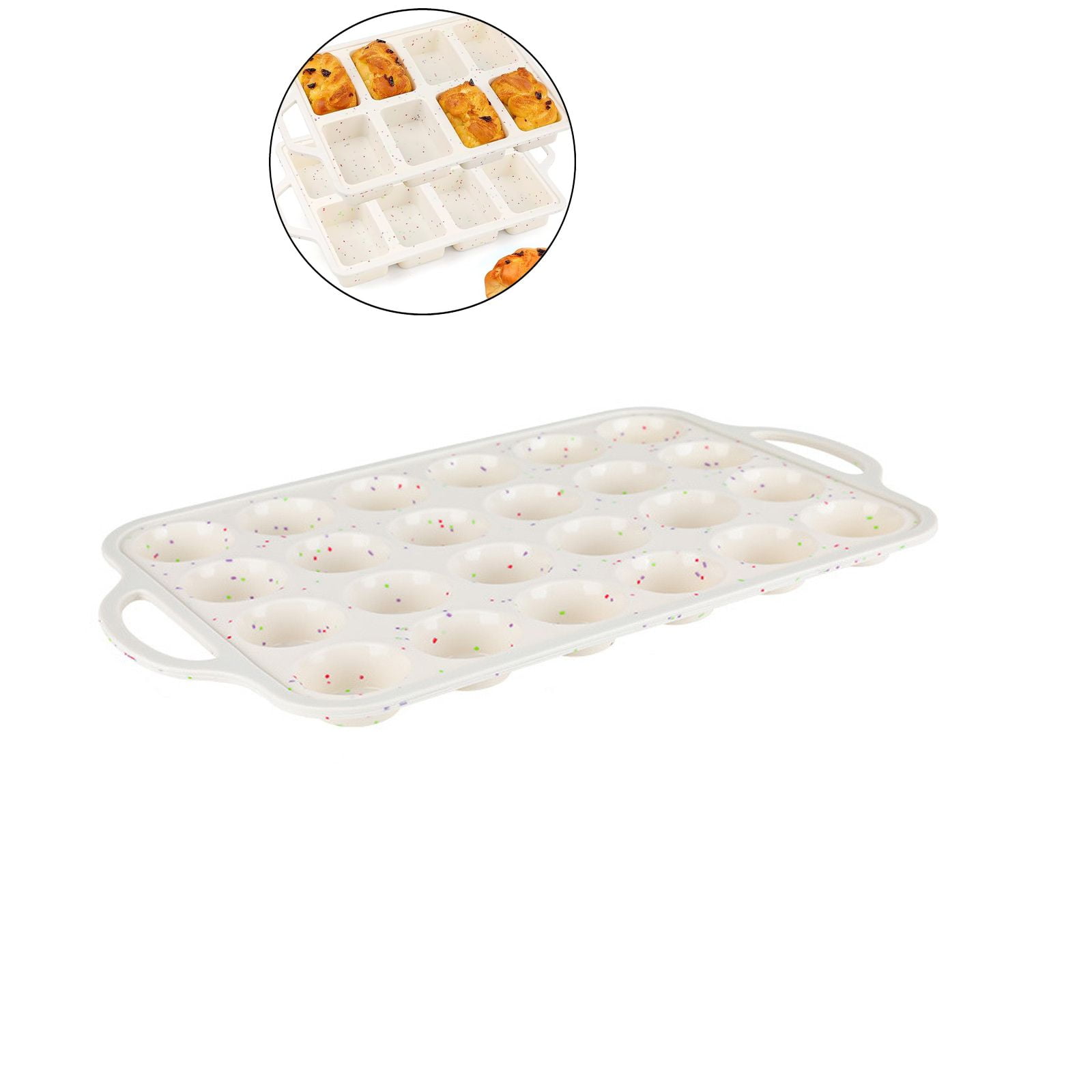 WNFJR Mini Loaf Pans Silicone, Nonstick Small Bread Pans for Baking ...