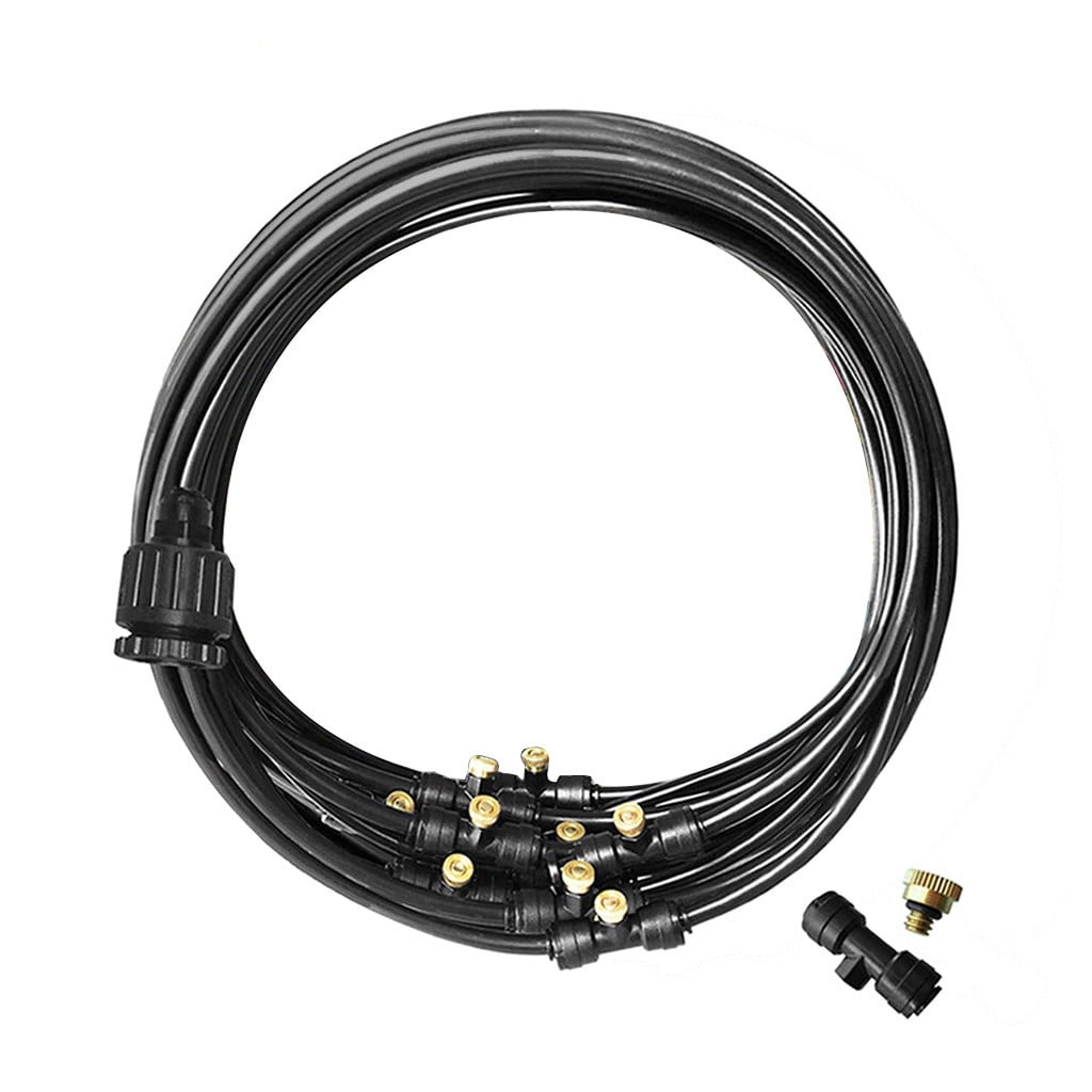 WNFJR Outdoor Misting System - Brass Nozzle Spray Line - DIY Garden ...