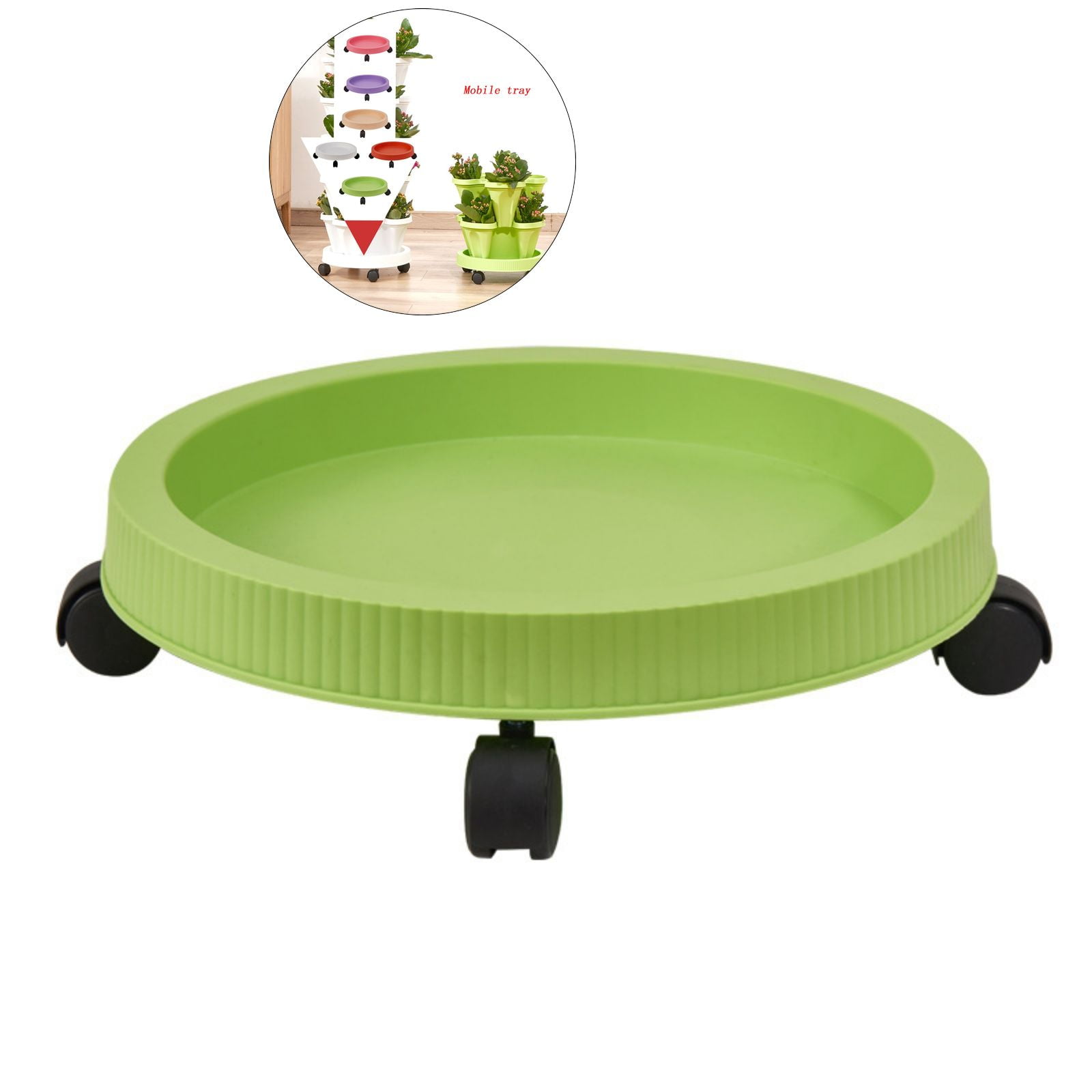 WNFJR Planter Caddy - Extra Strength Wheels for Easy Plant Moving - Tip ...