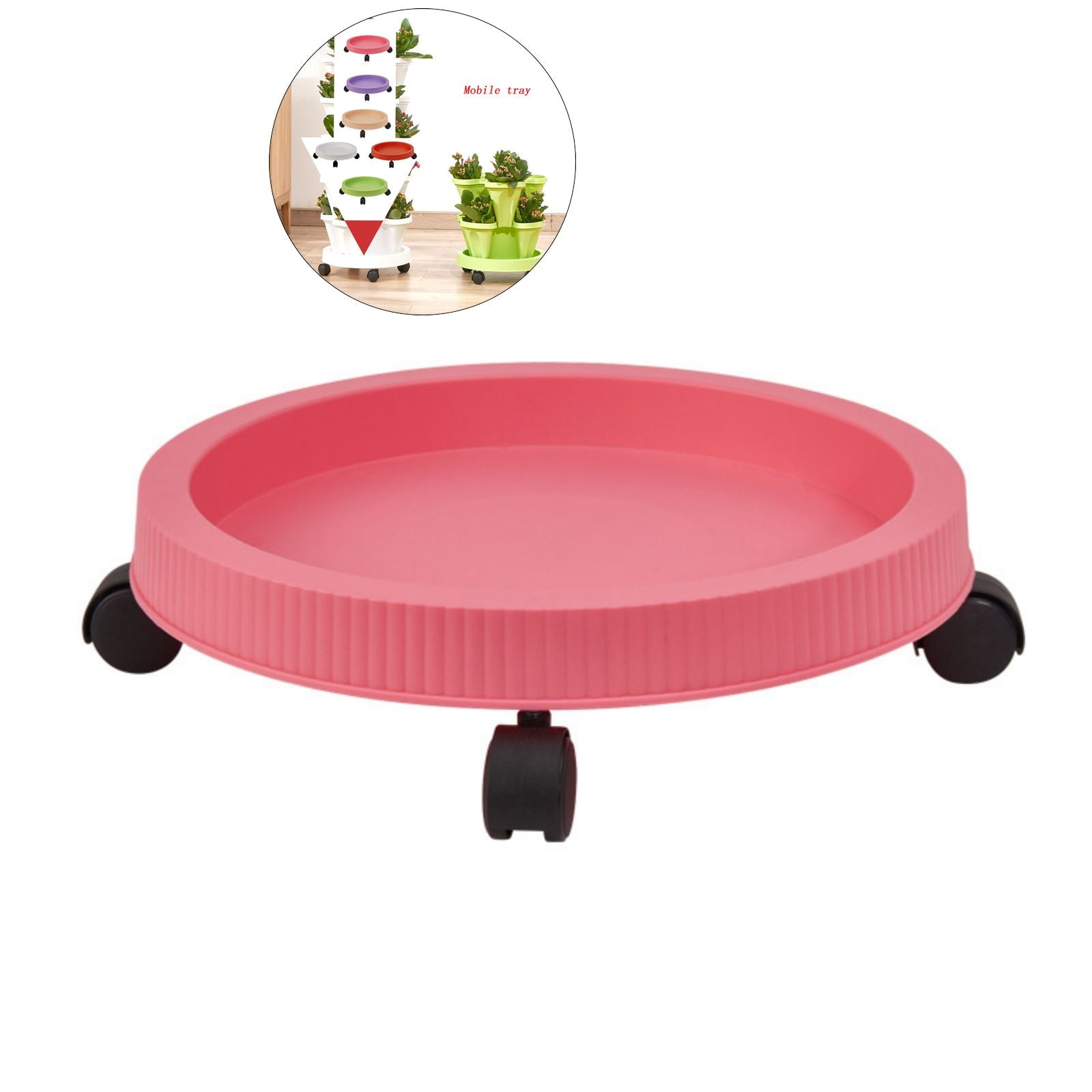 WNFJR Planter Caddy - Extra Strength Wheels for Easy Plant Moving - Tip ...