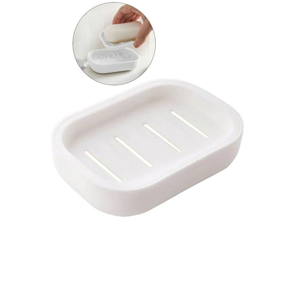 HWHCGZ 1 Pack Plastic Soap Dish, Soap Container, Double Layer Draining ...