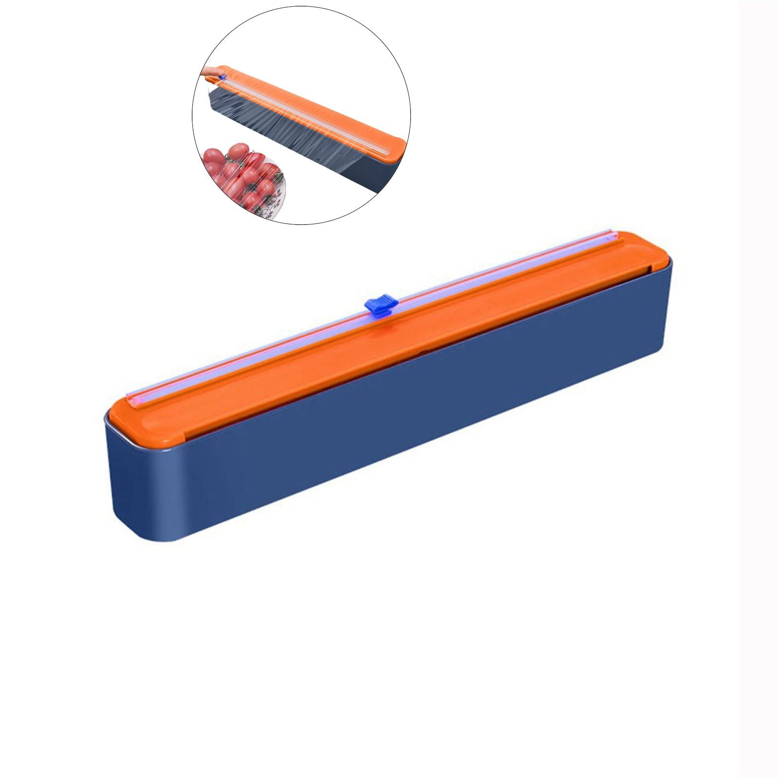 WNFJR Plastic Wrap Dispenser with Cutter, Reusable Cling Film Dispenser ...