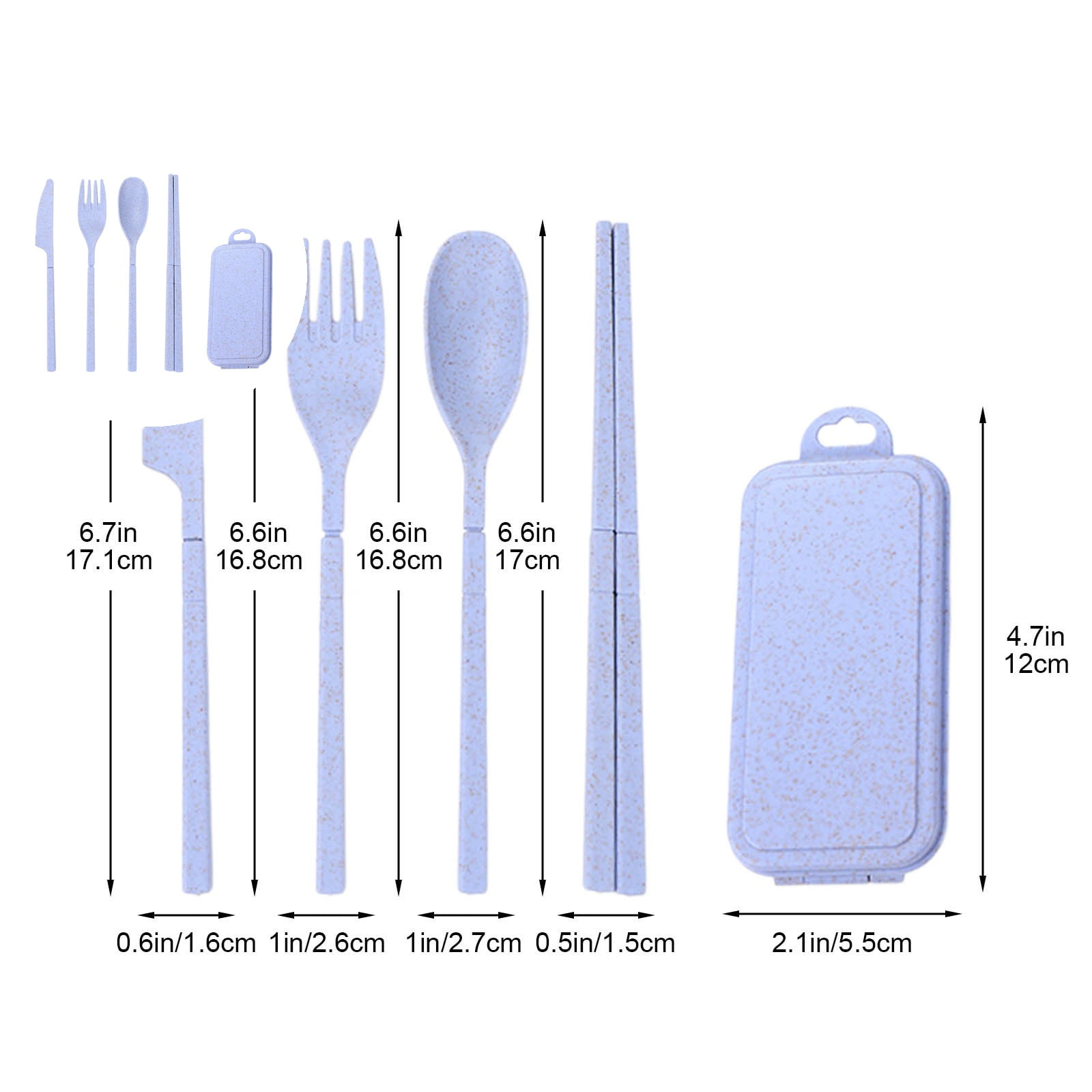 WNFJR Portable Cutlery Set with Detachable Knives, Spoons, Forks ...