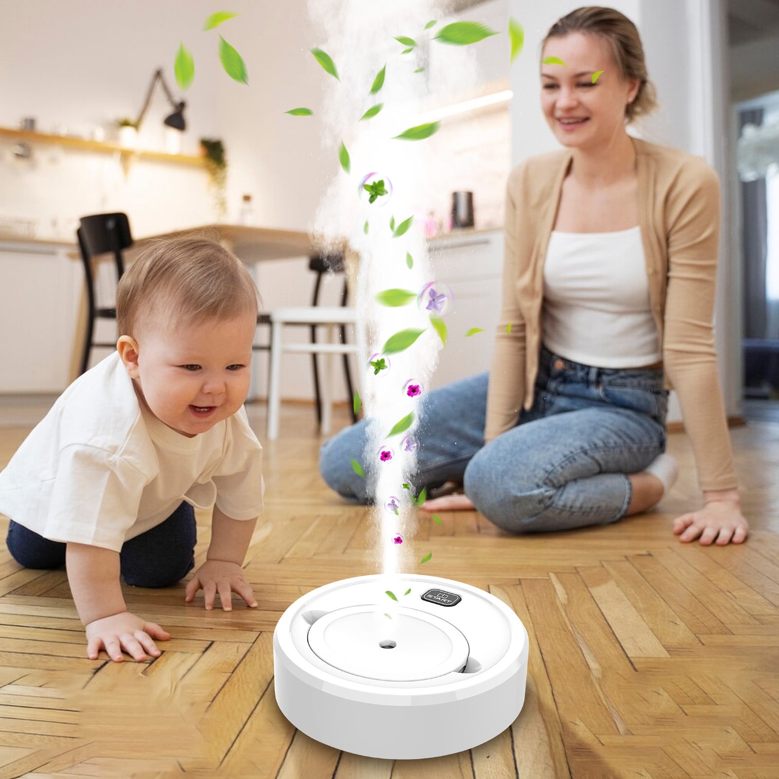 WNFJR Portable Humidifiers Mobile Robot for Bedroom Large Room, Cool ...