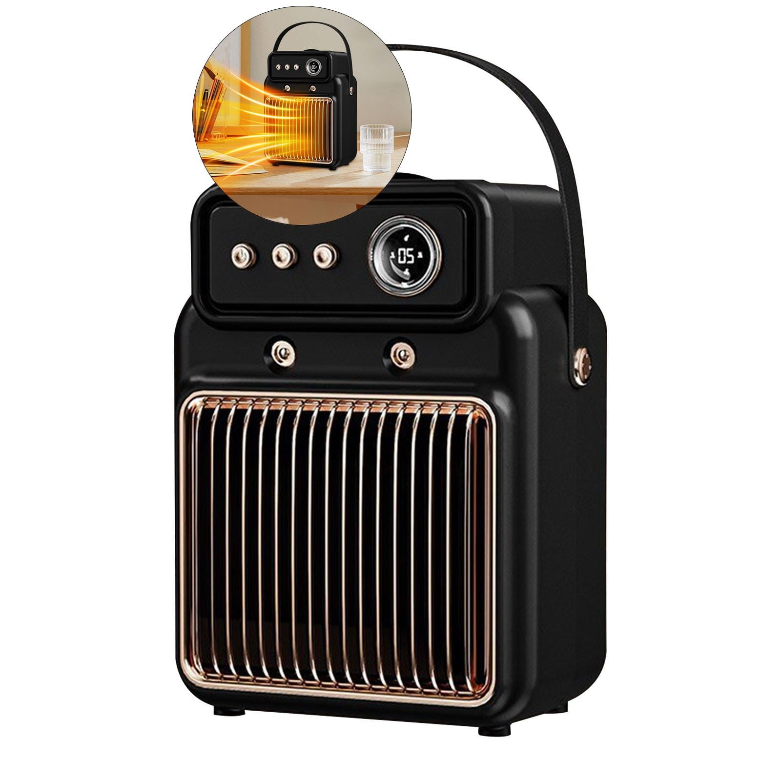 WNFJR Portable Space Heater Small Space Heaters for Indoor Use, Mini ...