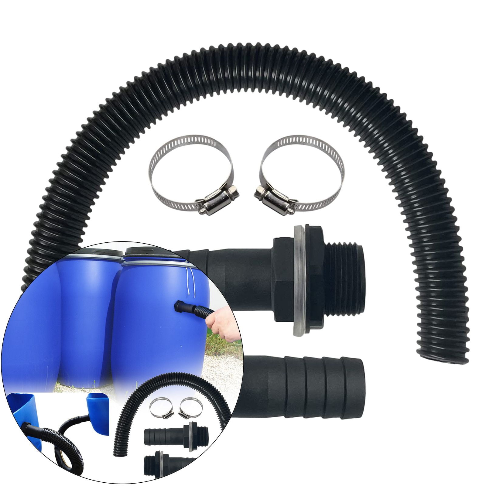 WNFJR Rain Barrel Connection Set Include Connection Hose, Rain Barrel ...