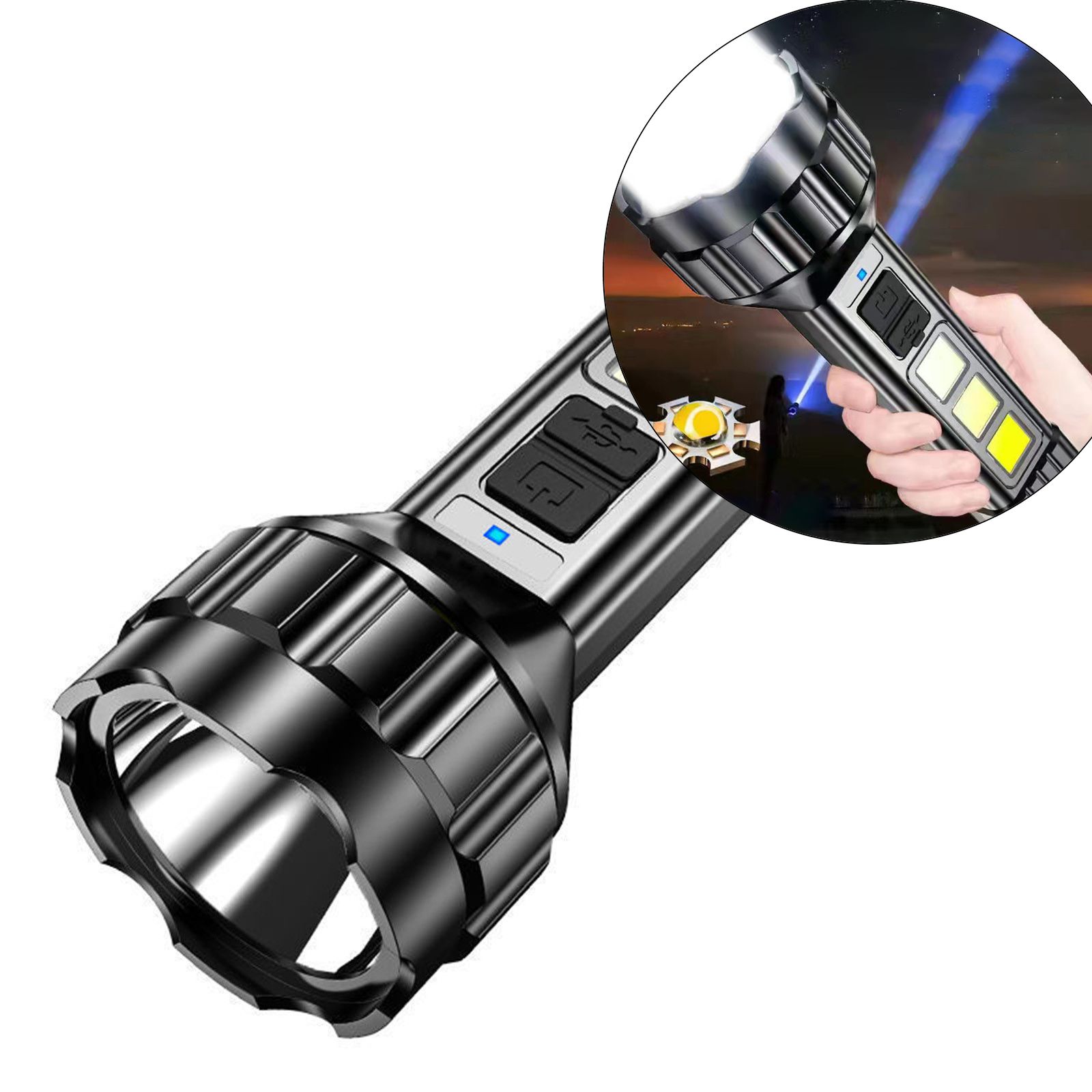 WNFJR Rechargeable Spotlight, 800 Lumens Bright LED Spotlight ...