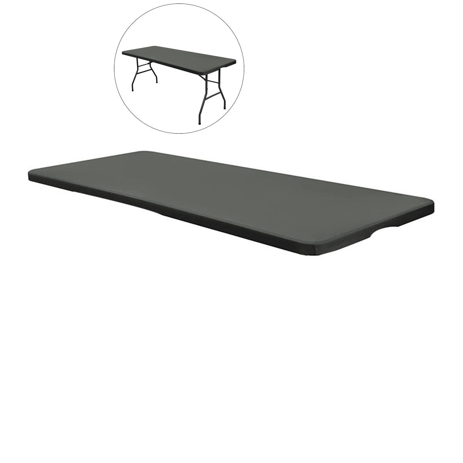 WNFJR Rectangle Table Cloth Cover, Waterproof Polyester Elastic Fitted ...