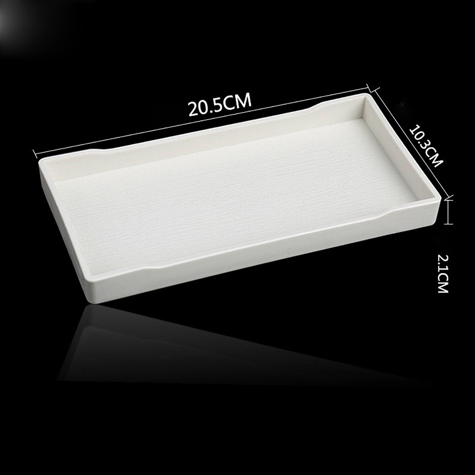 WNFJR Rectangular White Anti-Slip Plastic Tray for Hotel/Cafe, Durable ...