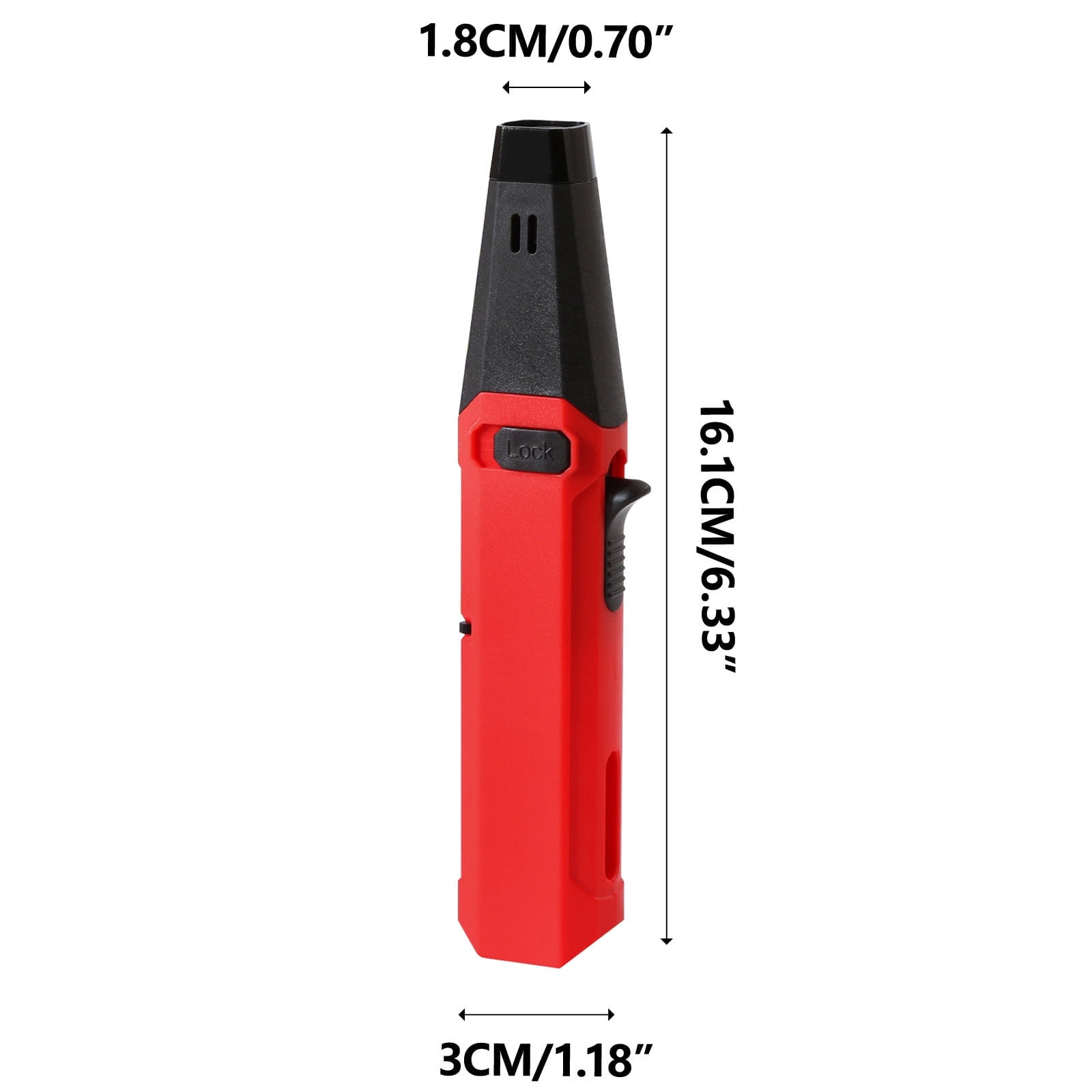 WNFJR Refillable Butane Lighter, Windproof Blue Flame Torch for Outdoor ...
