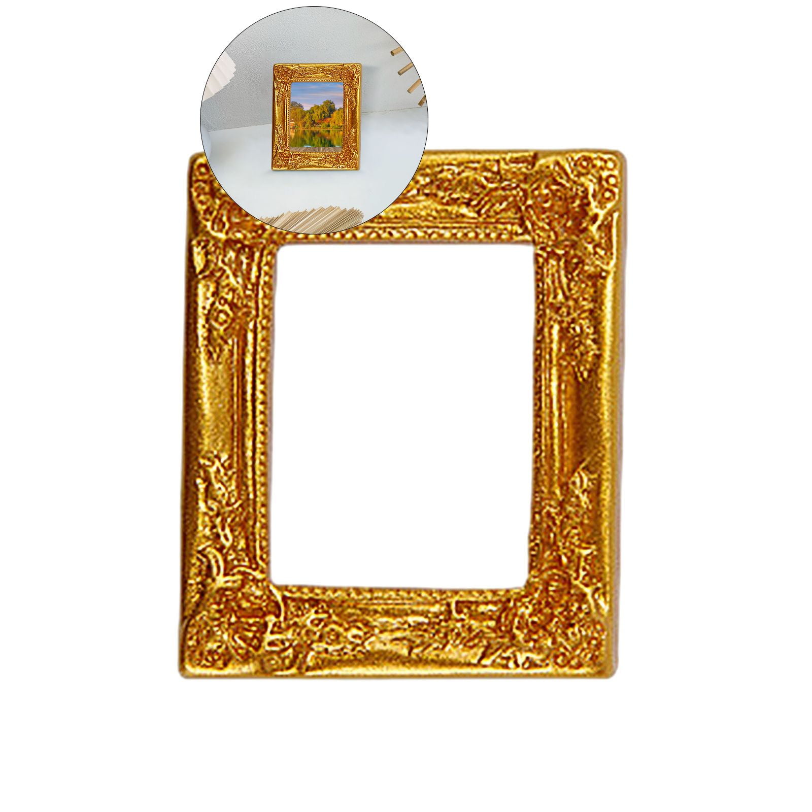 WNFJR Resin Photo Frame - Miniature Dollhouse Furniture DIY Small Photo ...
