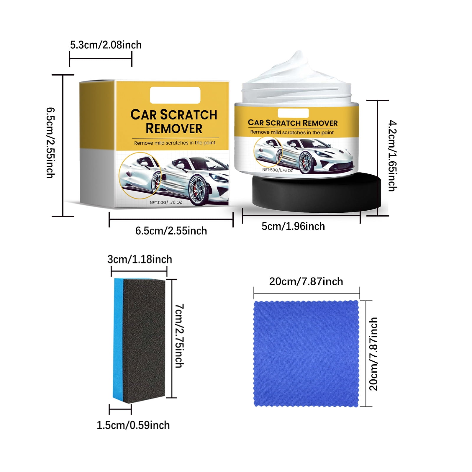 WNFJR Scratch Remover, Auto Rubbing Compound Scratch Remover, Car ...