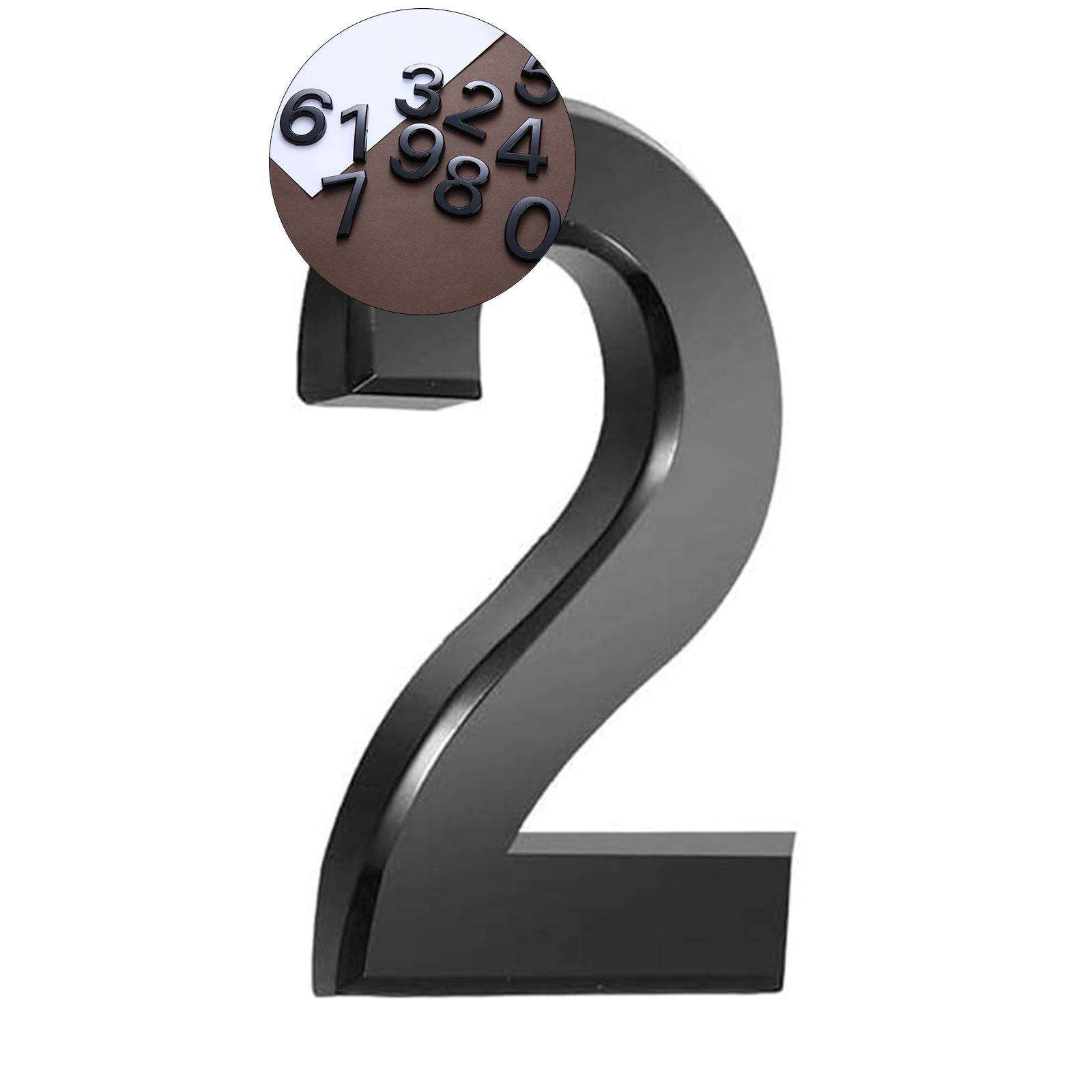 WNFJR Self-adhesive Mailbox Numbers, Modern House Numbers for Outside ...