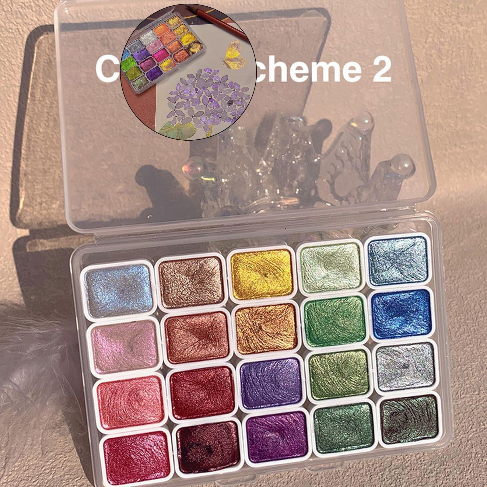 WNFJR Shifting Watercolor Painting Set, 20 Shifting Watercolor Painting ...