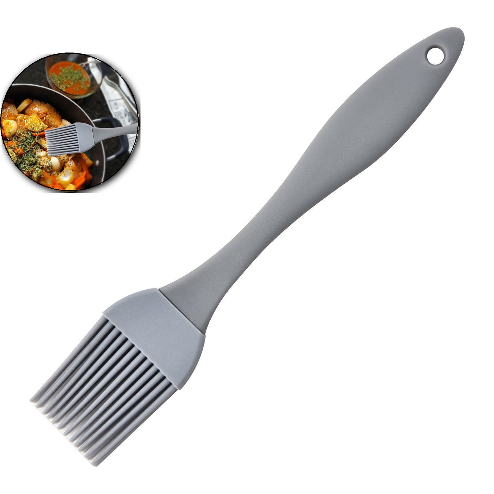 WNFJR Silicone Pastry Brush Plastic Grip Bake Oil Non-stick Brushes for ...