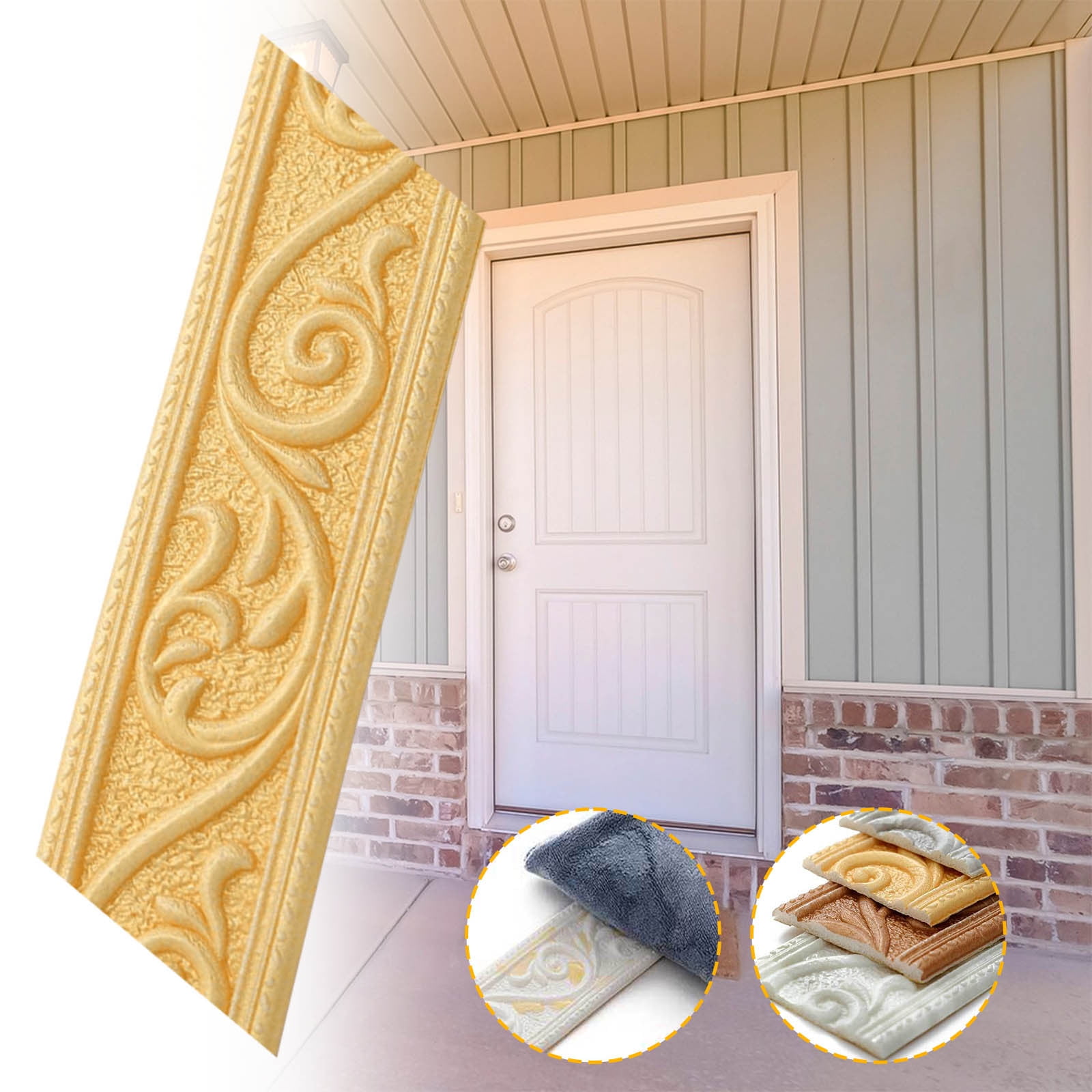 WNFJR Skirting Edging Strip Foam Self-Adhesive Stickers Cuttable 3d ...