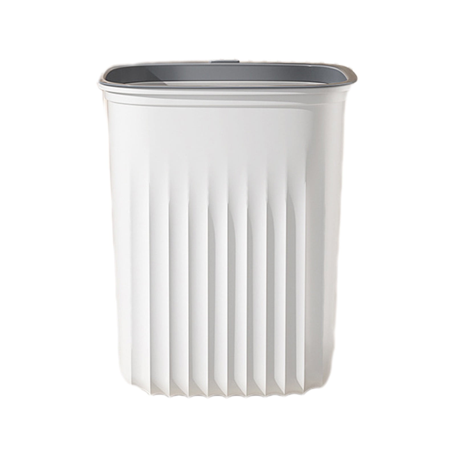 WNFJR Slim Space-Saving Trash Can - Modern Bathroom Waste Bin - Lidless ...