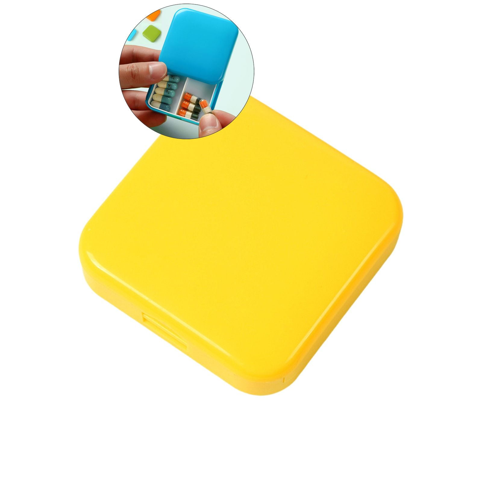 WNFJR Small Pill Box, Small Pill Case Organizer Pocket Pill Box ...