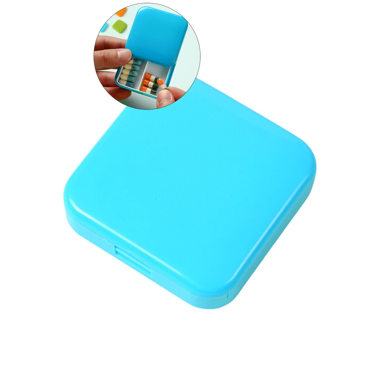 WNFJR Small Pill Box, Small Pill Case Organizer Pocket Pill Box ...