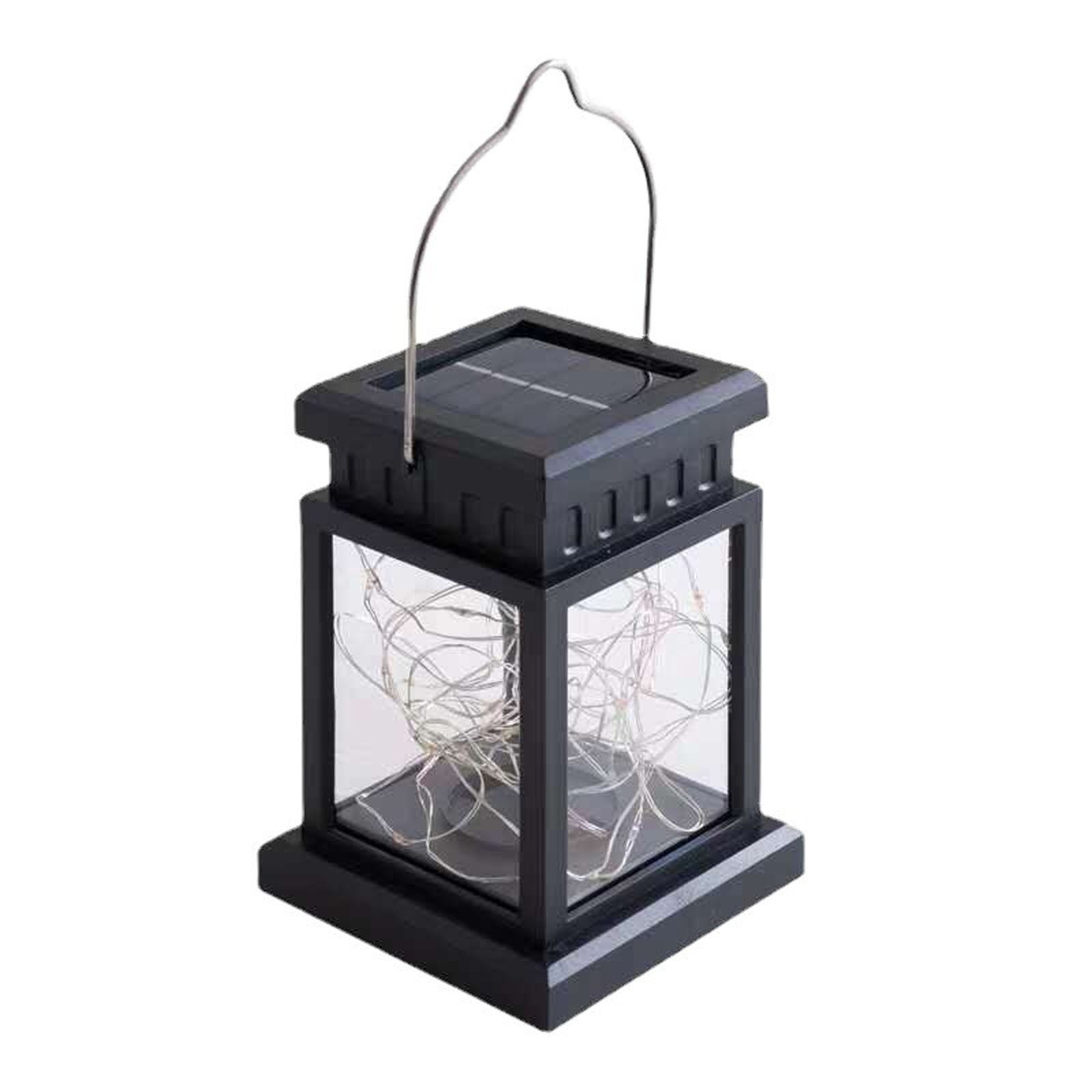 WNFJR Solar-Powered Garden Lanterns, Portable Outdoor Hanging Lights ...