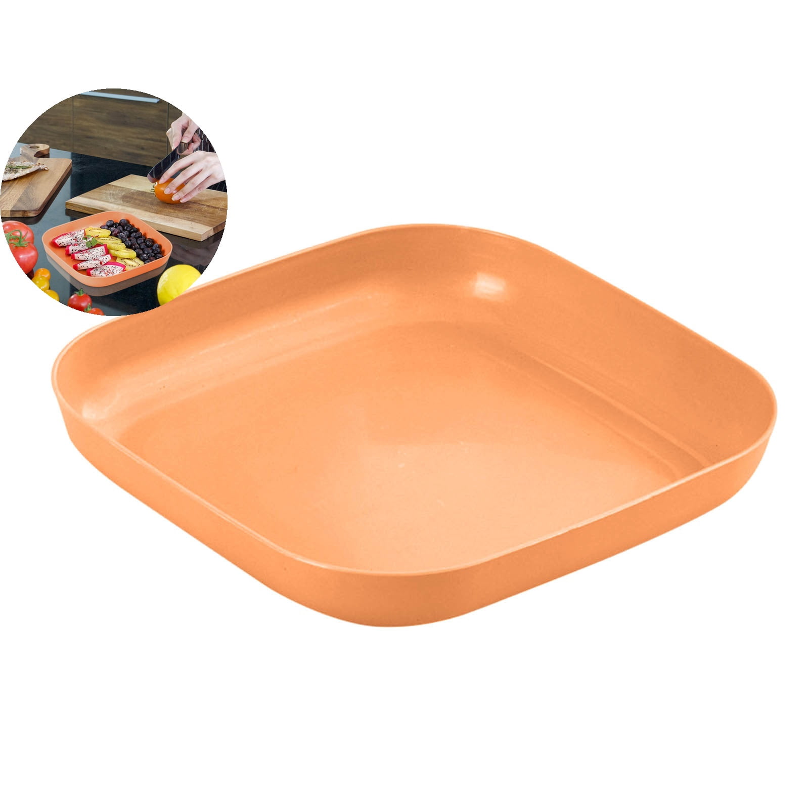 WNFJR Square Lightweight Plates, Deep Dinner Dishes for Camping, Pasta ...