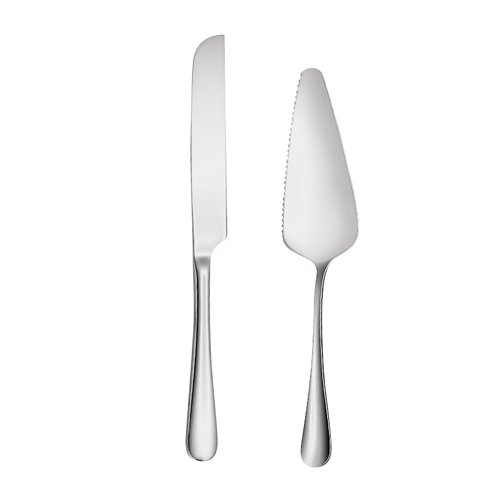 WNFJR Stainless Steel 2-Piece Cutlery Set with Cake Knife and Server ...