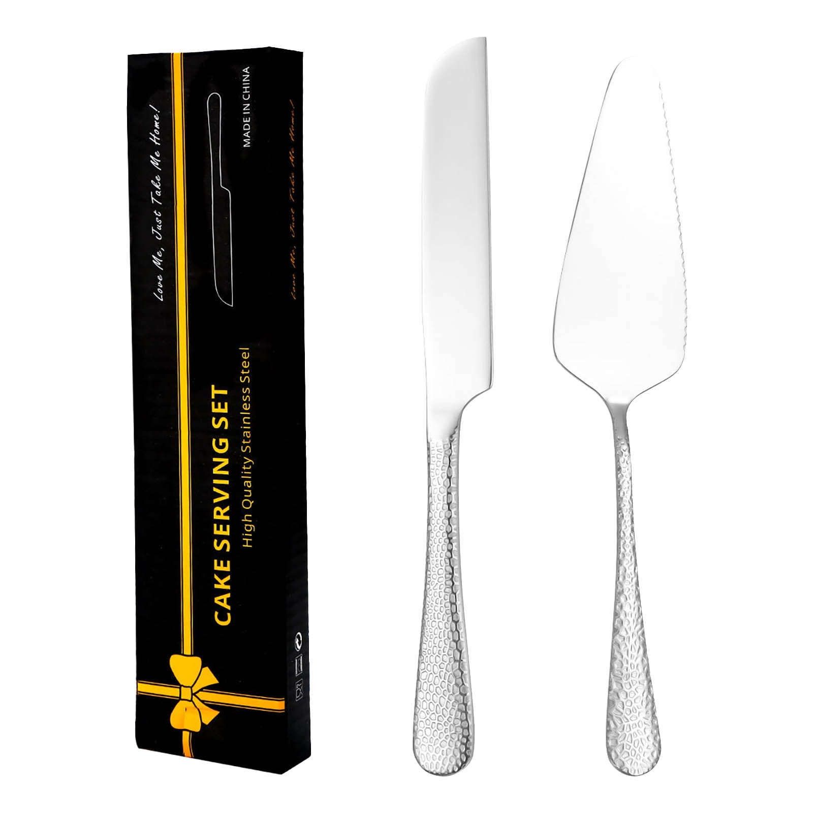WNFJR Stainless Steel 2-Piece Cutlery Set with Cake Knife and Server ...