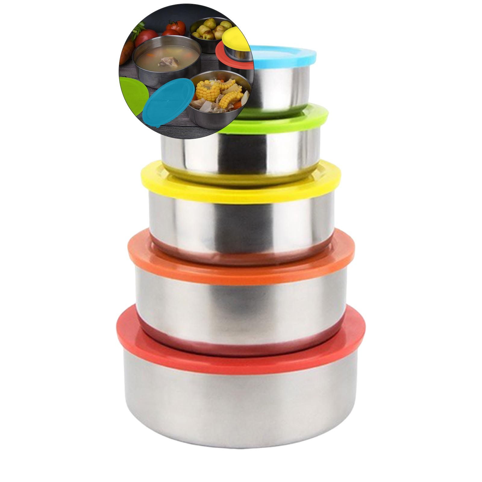 WNFJR Stainless Steel Snack Containers, Small Food Storage Containers ...