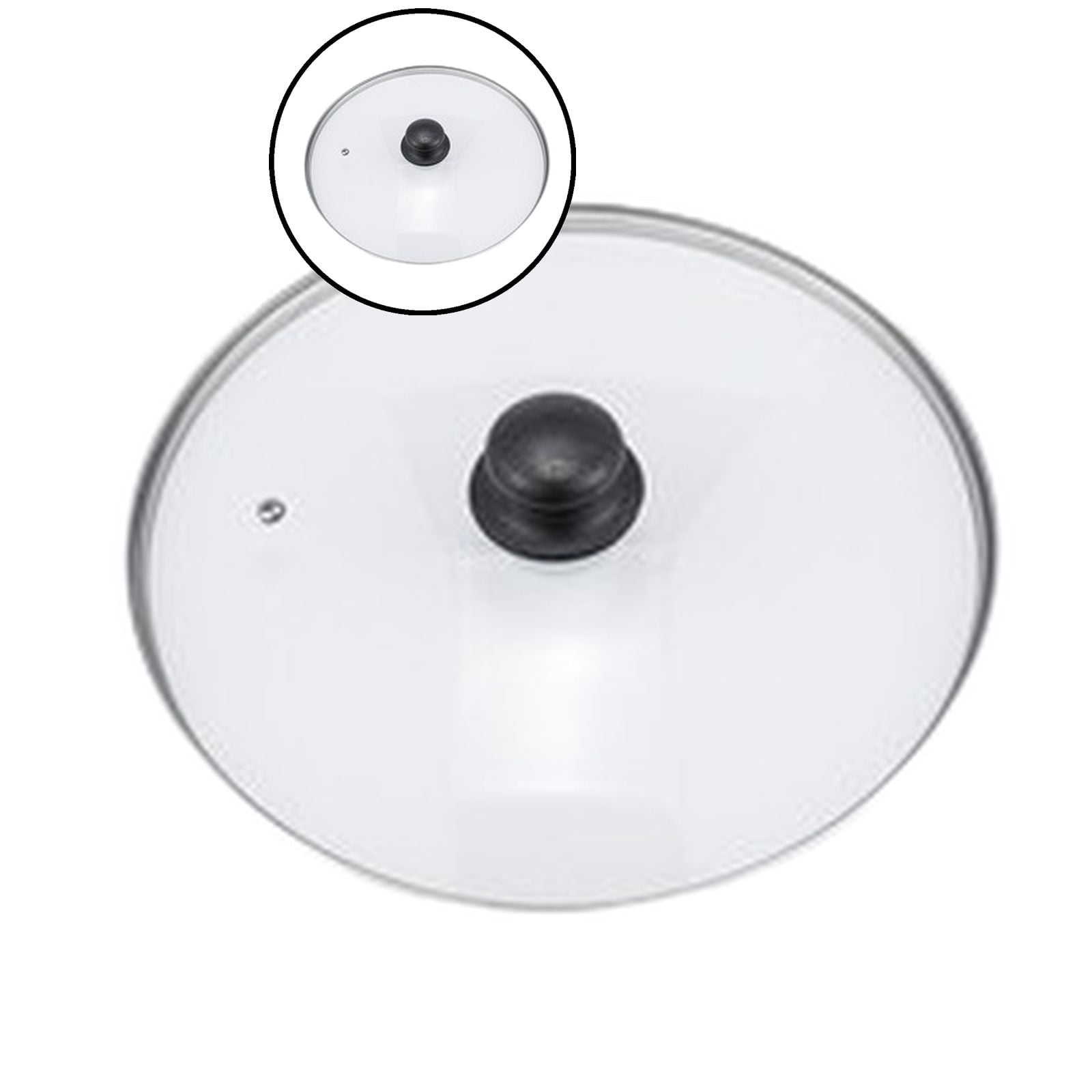 WNFJR Tempered Glass Pot Cover, Griddle Lid with Insulated Handle for ...
