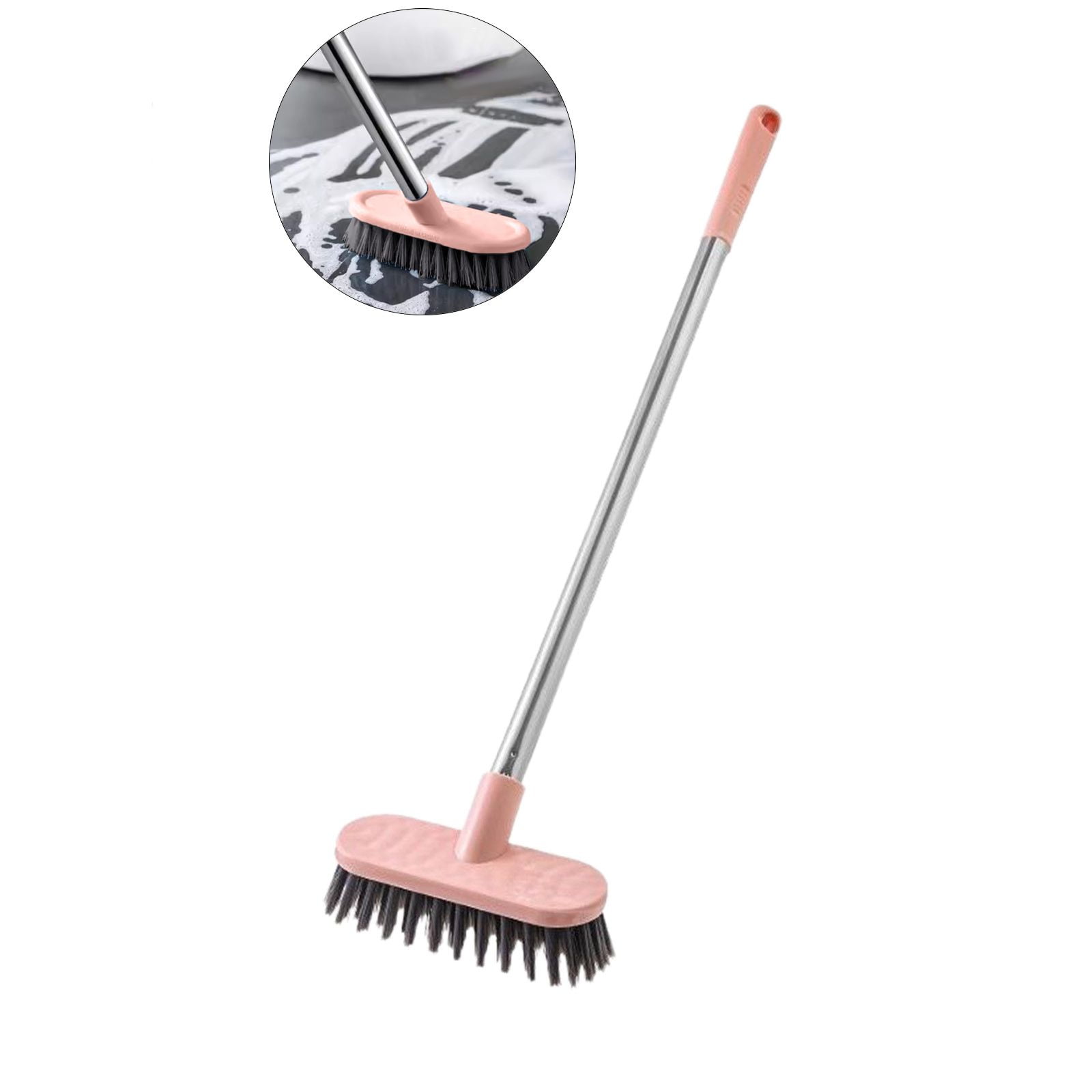 WNFJR Tile Floor Scrub Brush, Tub Scrub Brush with Long Handle -Stiff ...