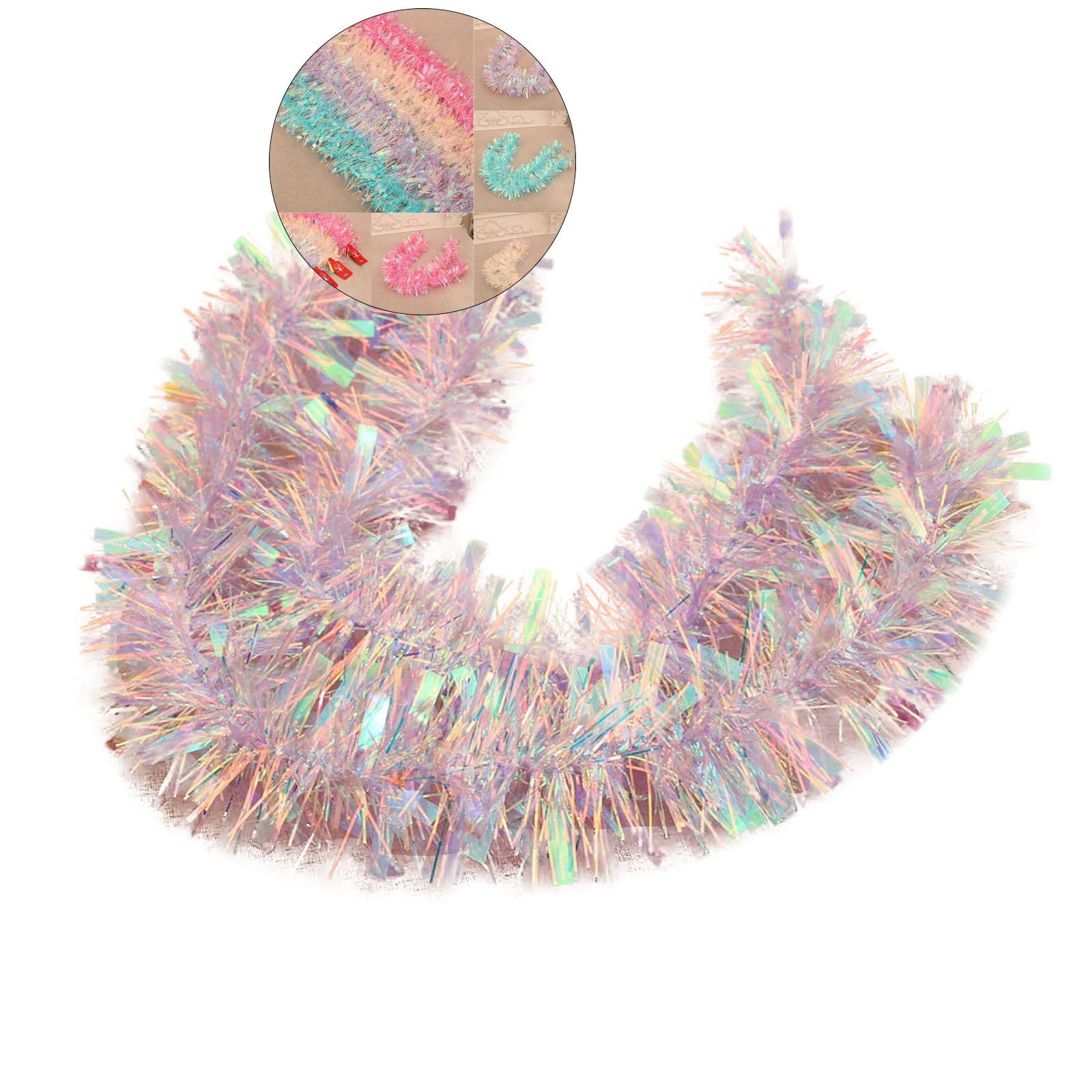 WNFJR Tinsel Garland - Xmas Sparkly Garlands for Birthday, Wedding ...