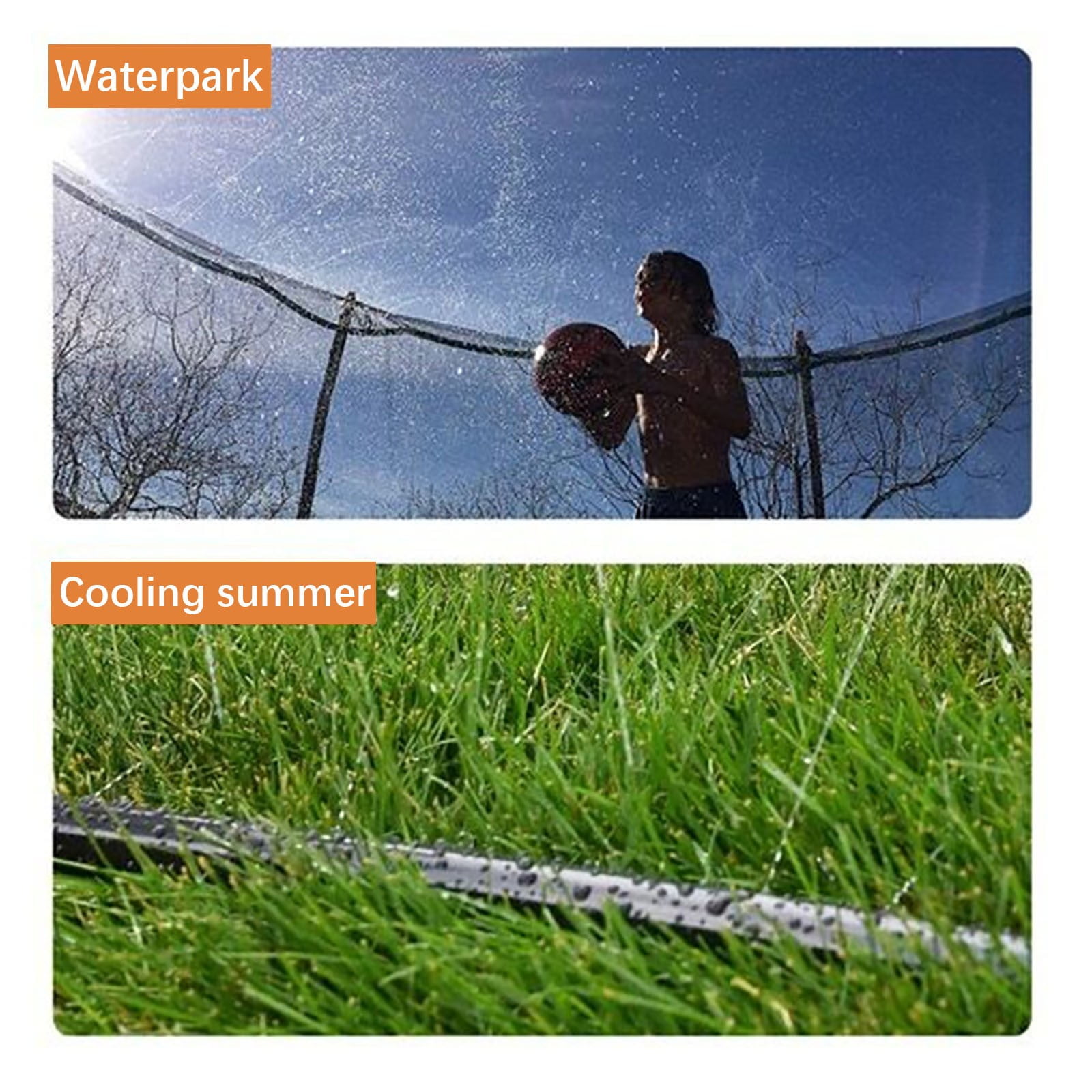 WNFJR Trampoline Sprinkler Cooling System - Garden Water Spray Toy for ...