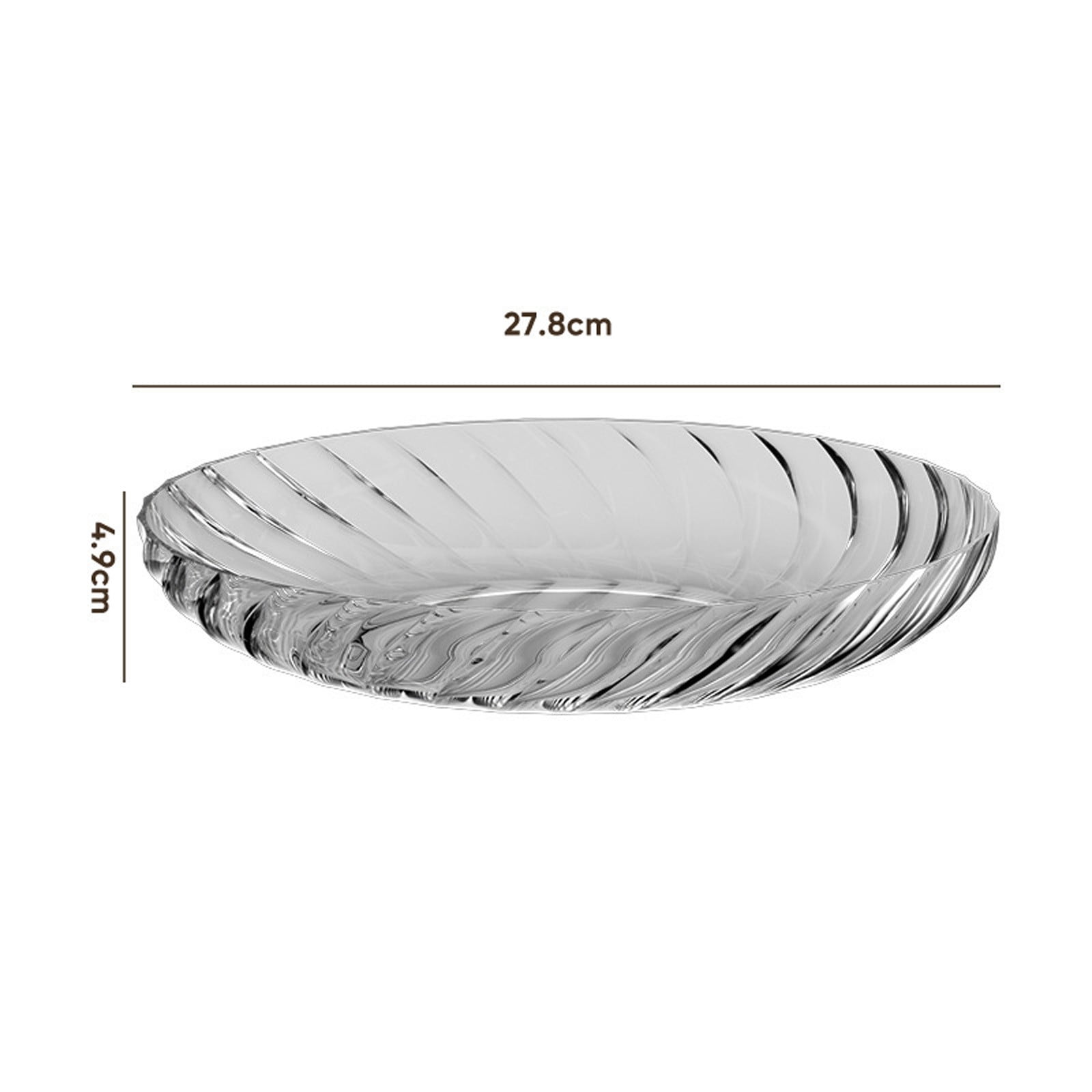 WNFJR Transparent Fruit Bowl - Living Room Snacks Serving Bowl - Glass ...