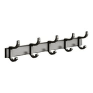 Mainstays 19 in. Wall Mounted Metal 6 Hook Rack, White - Walmart.com