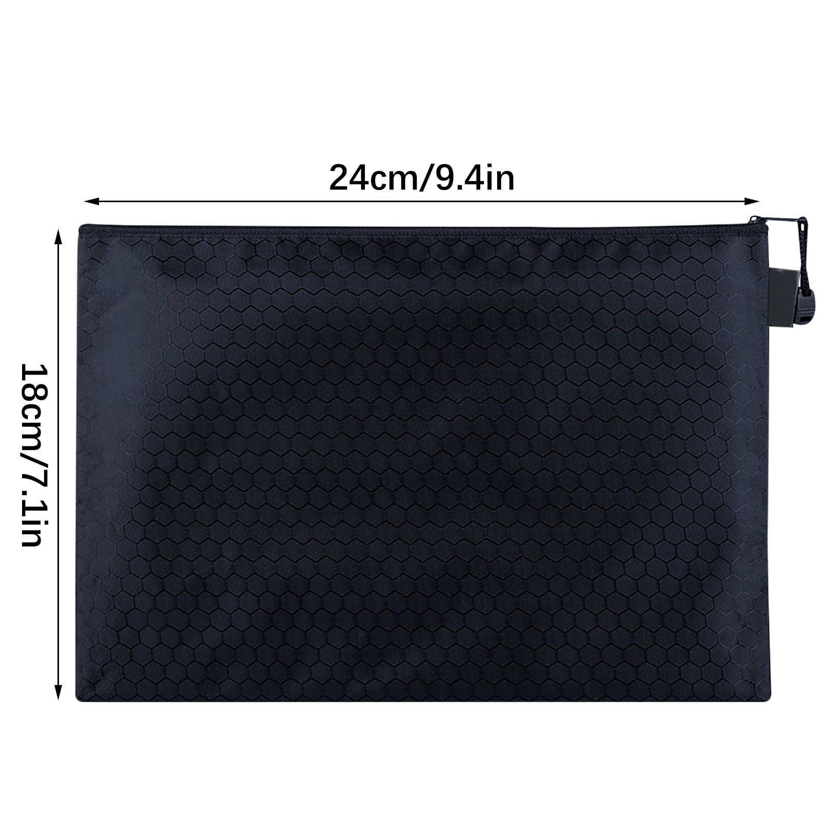 WNFJR Waterproof Zipper File Bags, A4 Size Document Pocket Storage ...