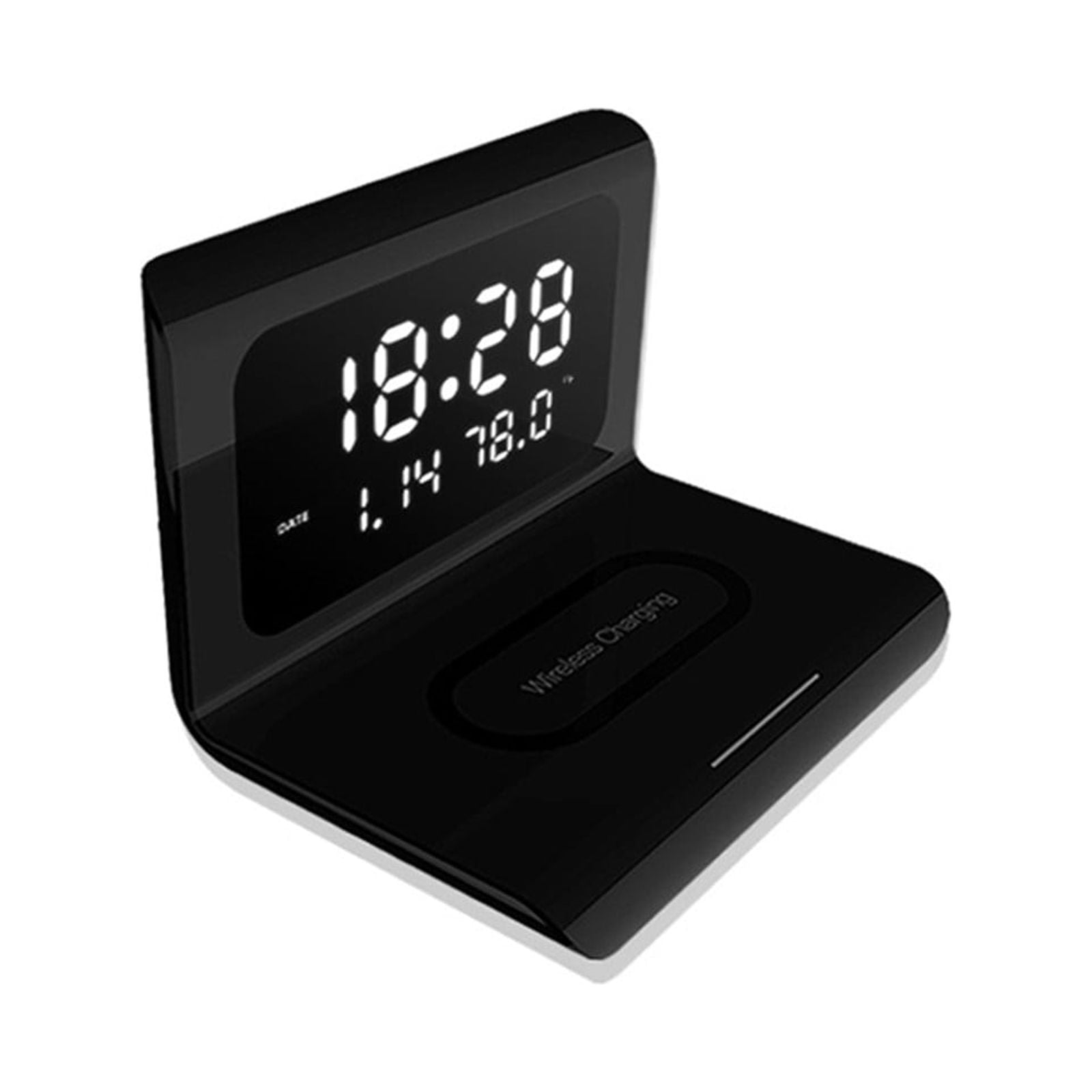 WNFJR Wireless Charging Alarm Clock Electronic Calendar with Charging ...