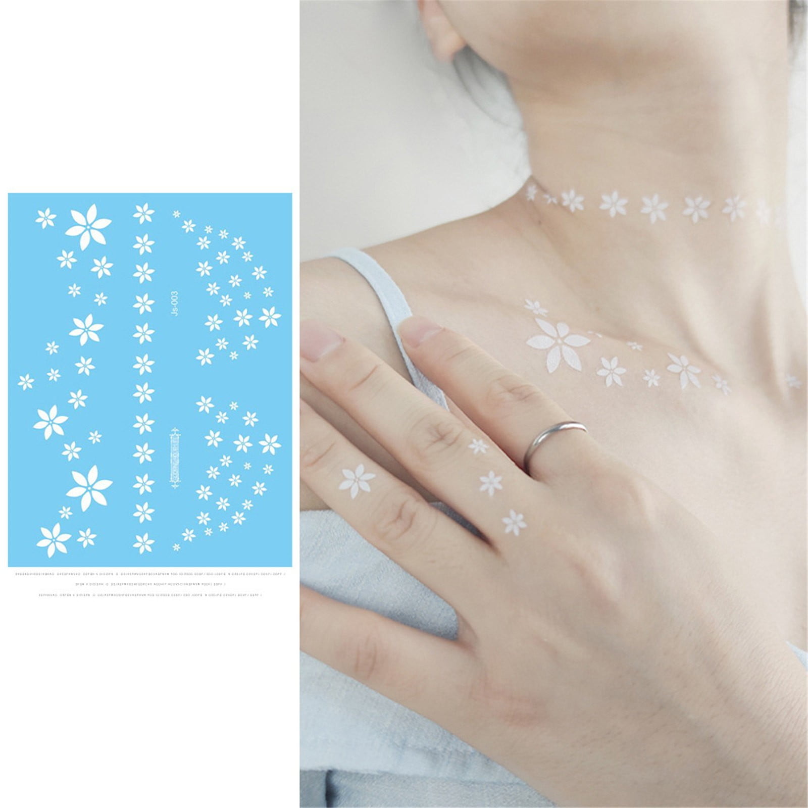 WNG Black Temporary Tattoos for Women Girls Lace Tattoo Stickers Neck ...