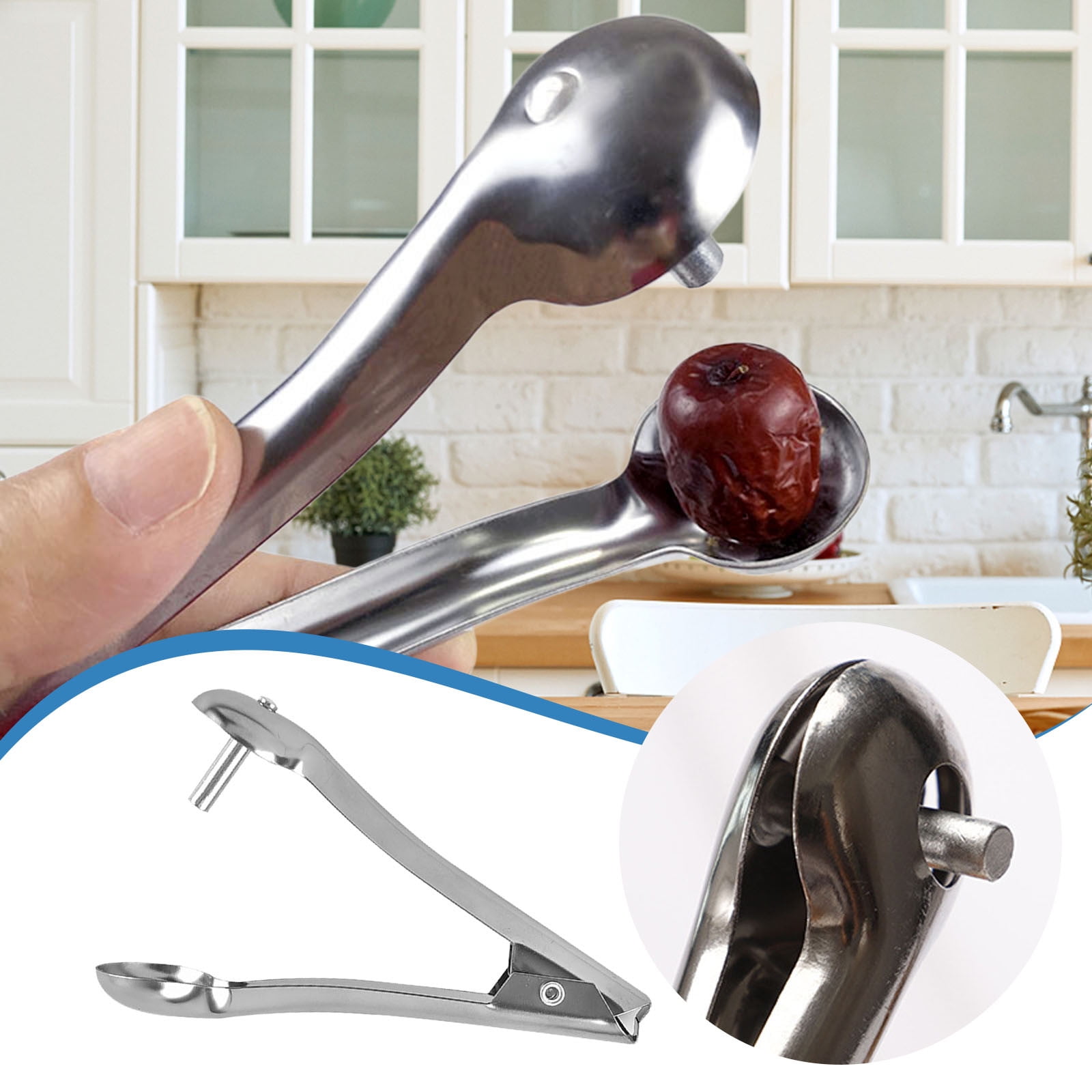 WNG Cherry Pitter Tool Stainless Steel Cherry Pitter Portable Cherry ...