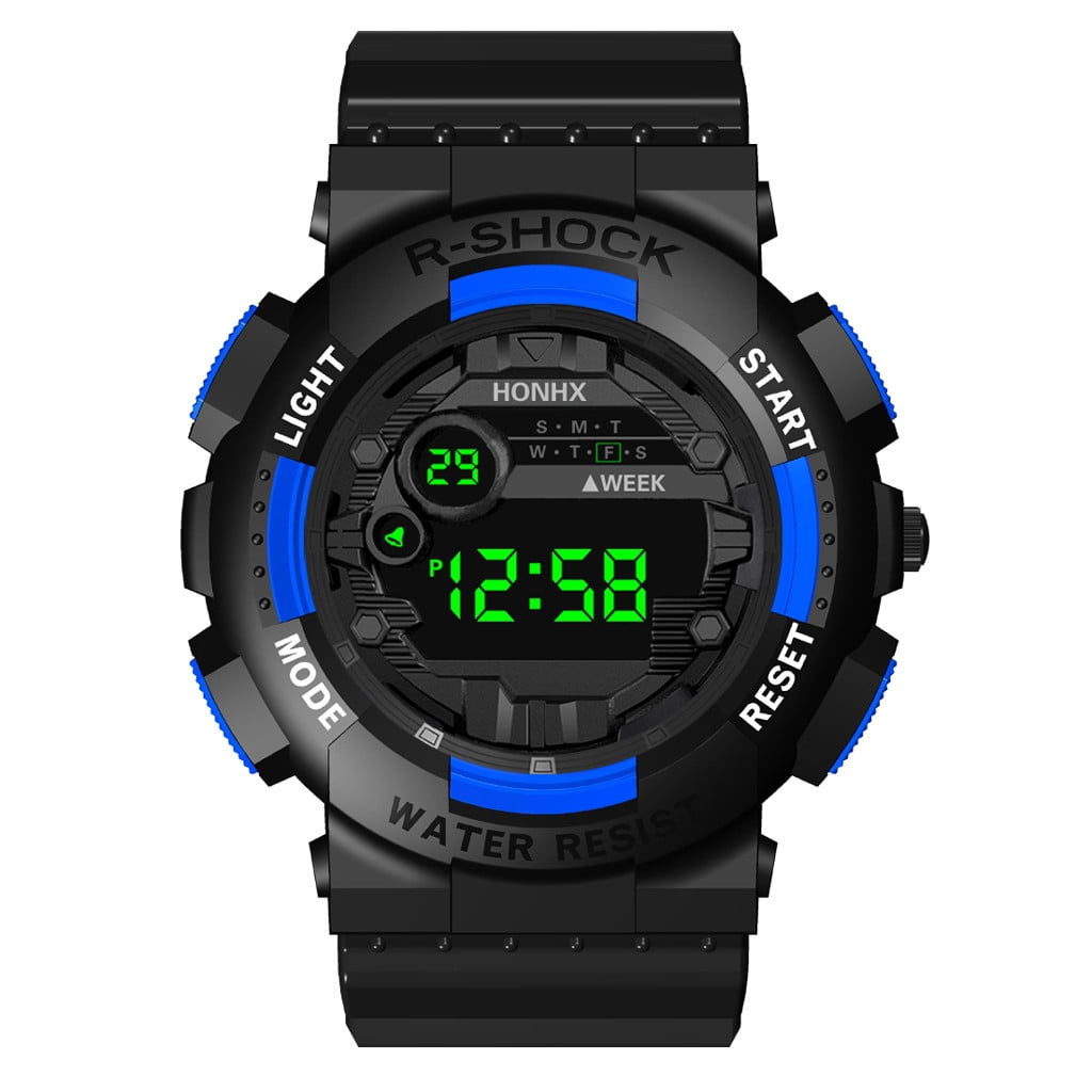 WNG Outdoor Men LED Watch Date Mens Digital Watch Electronic Sport ...