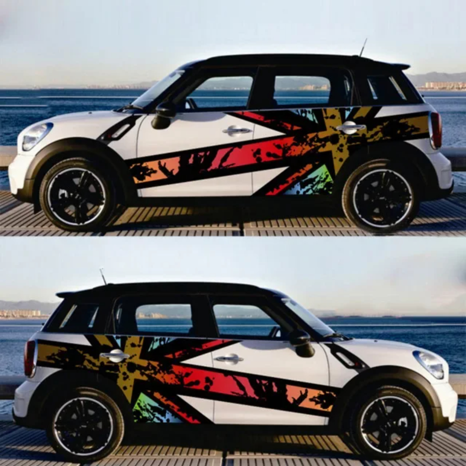 WNGHRON Body Side Union Jack Car Door Side Decal Sticker for MINI ...